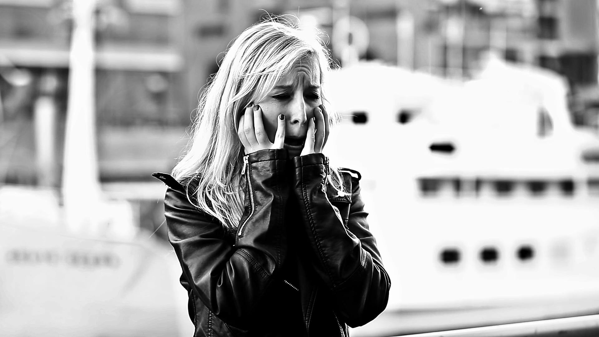 A Woman Crying in Front of a Mirror · Free Stock Video