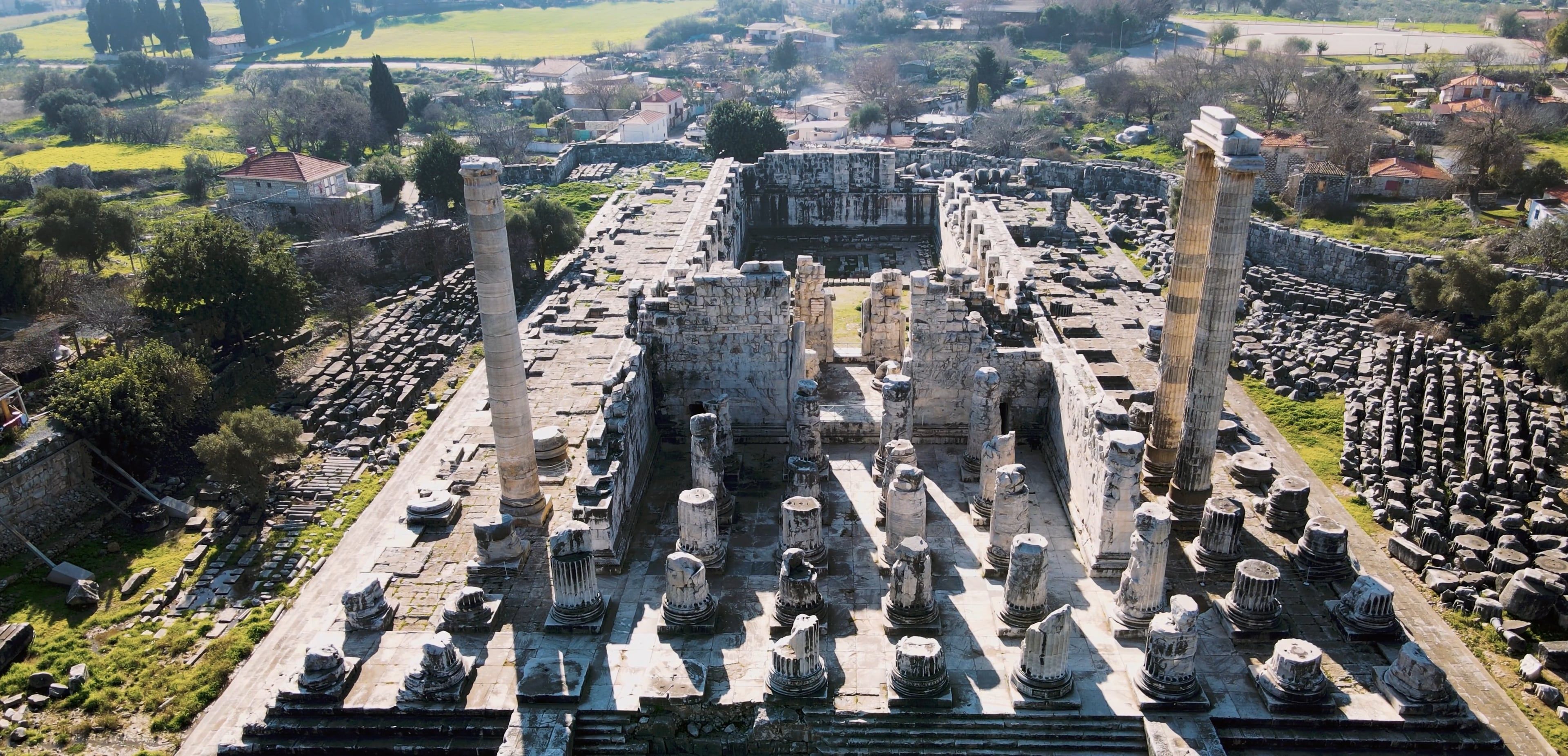 Aerial Shot of Ruins · Free Stock Video