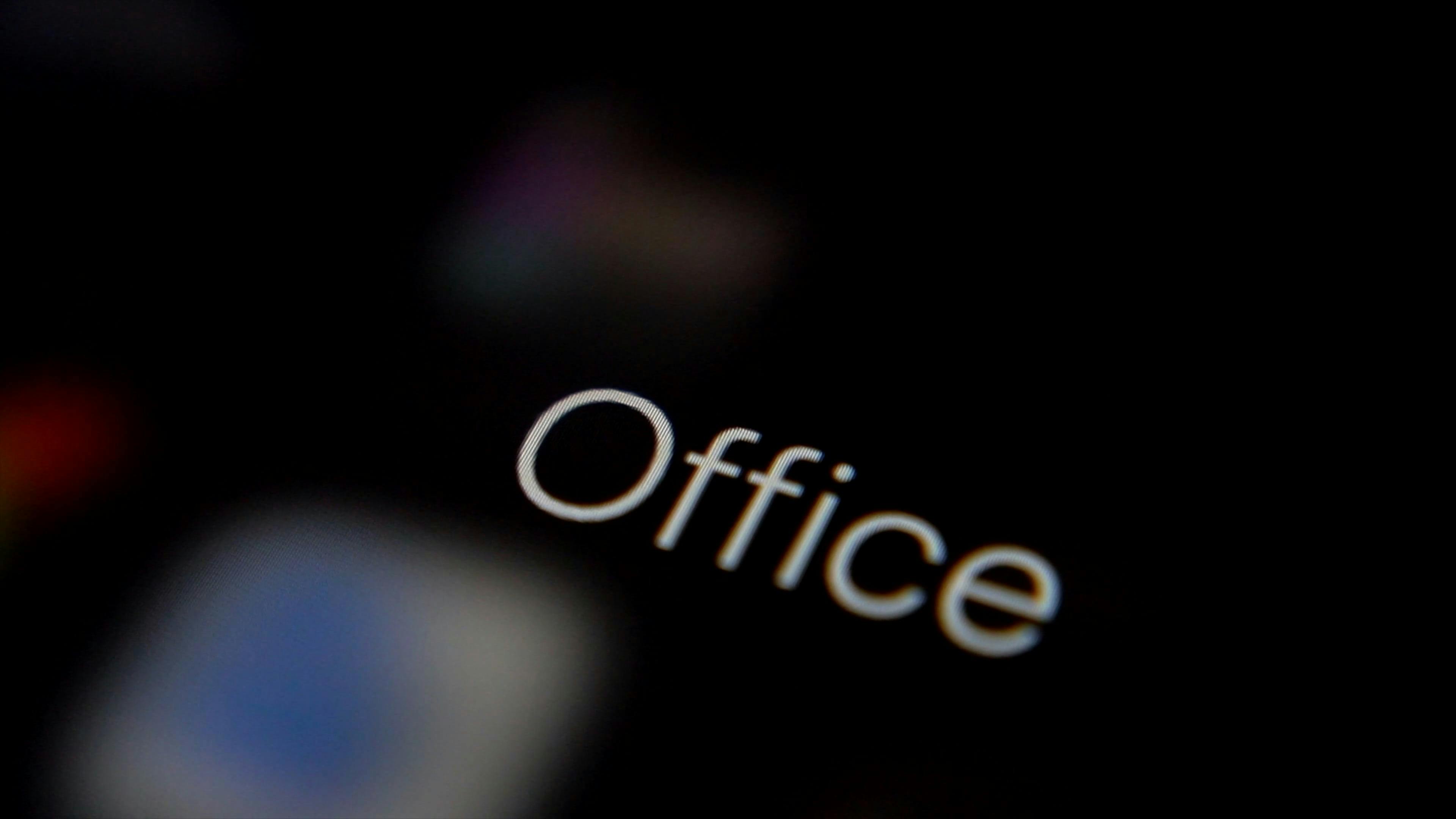The Word Office on a Smartphone Screen · Free Stock Video