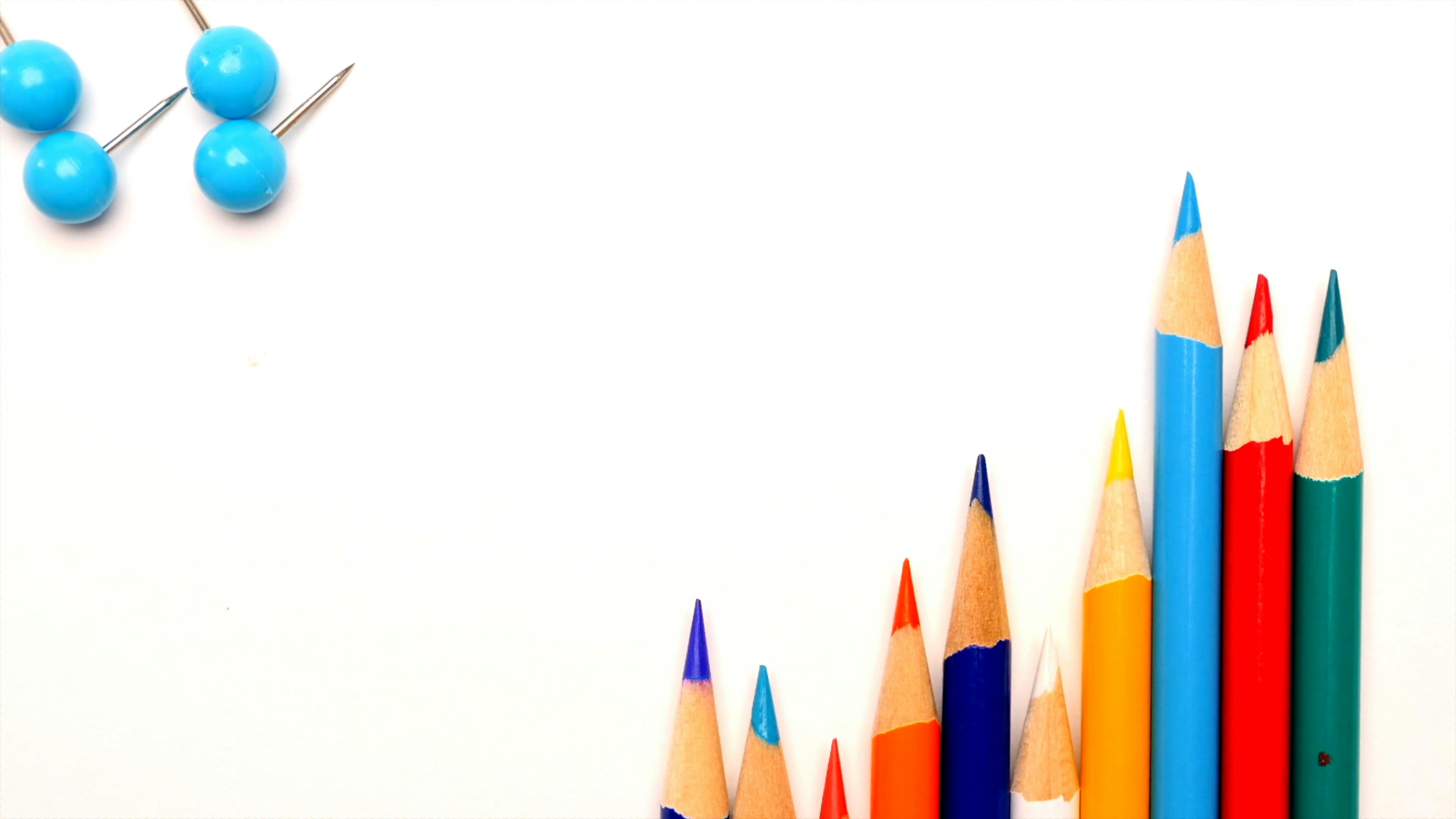 Animation of Moving Colored Pencils · Free Stock Video