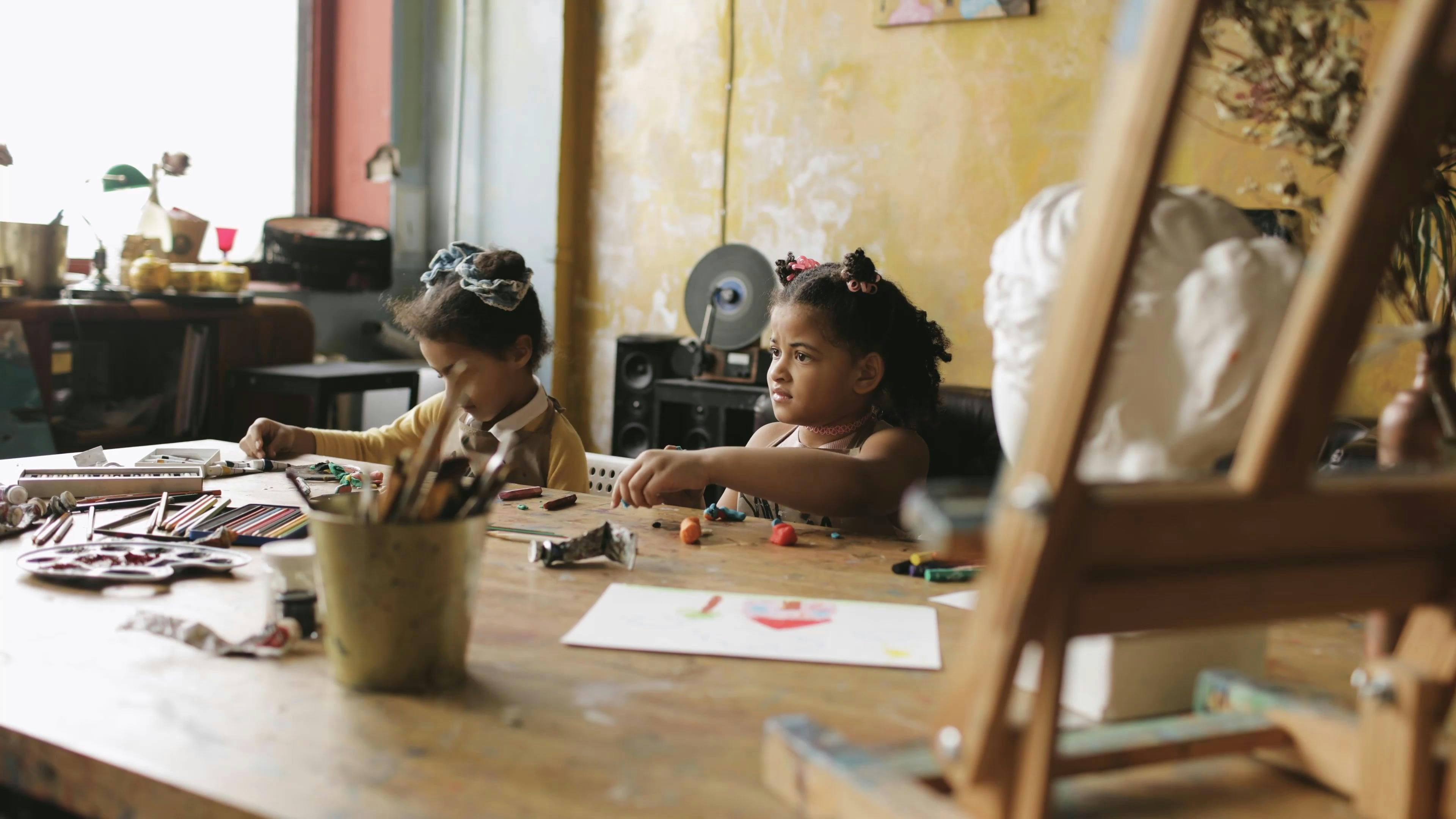 Video of Children Doing Art Works · Free Stock Video