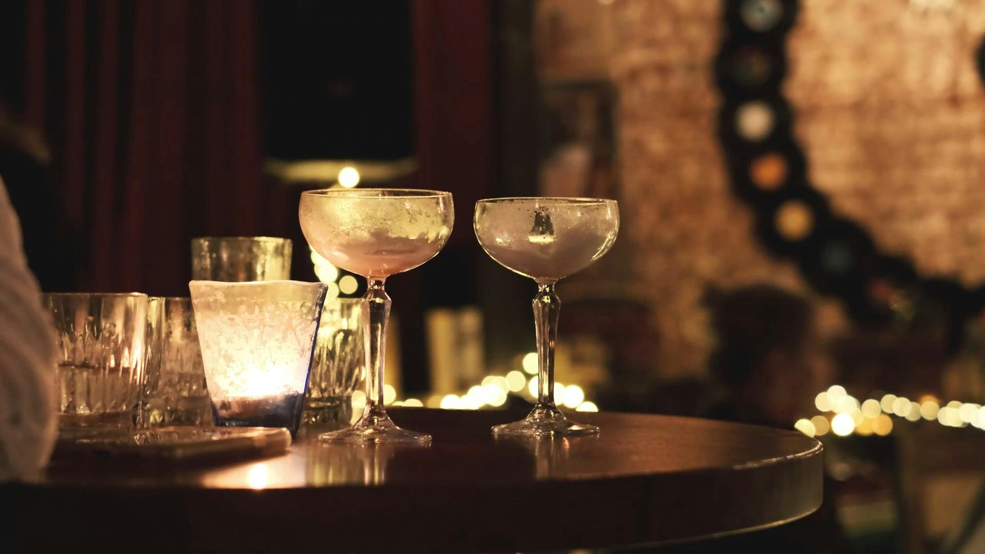 Empty Cocktail Glasses Over The Table · Free Stock Video