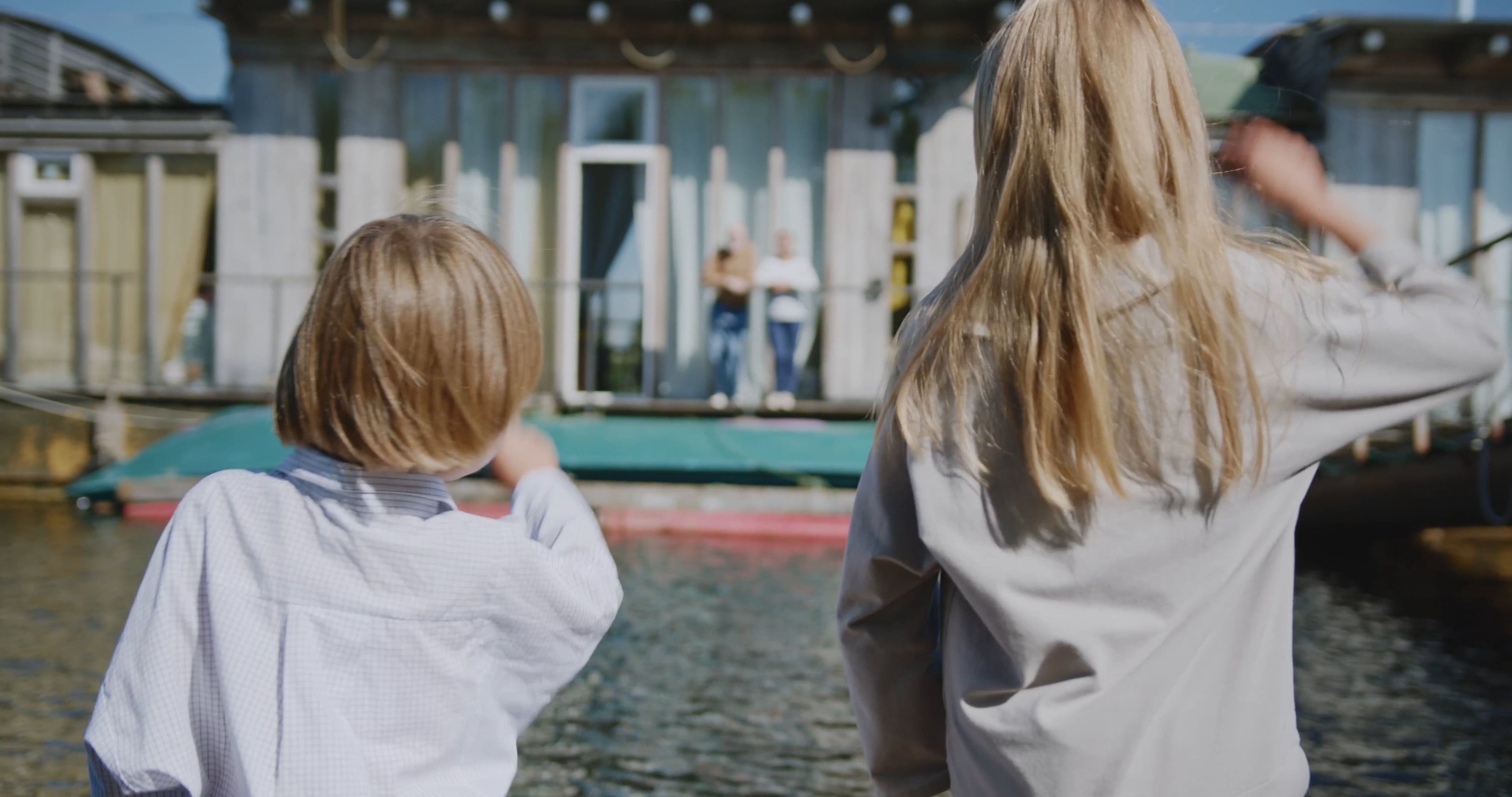Two Kids Throwing Rocks in the River Free Stock Video Footage, Royalty ...