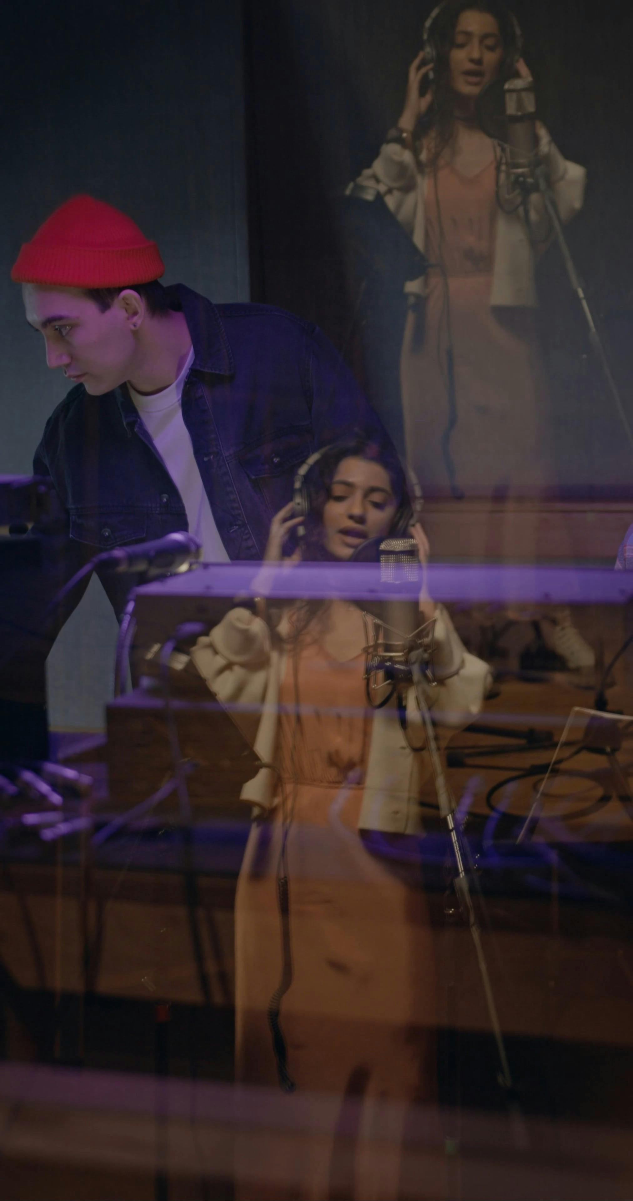 Men Watching the Singer Inside the Recording Studio Free Stock Video ...