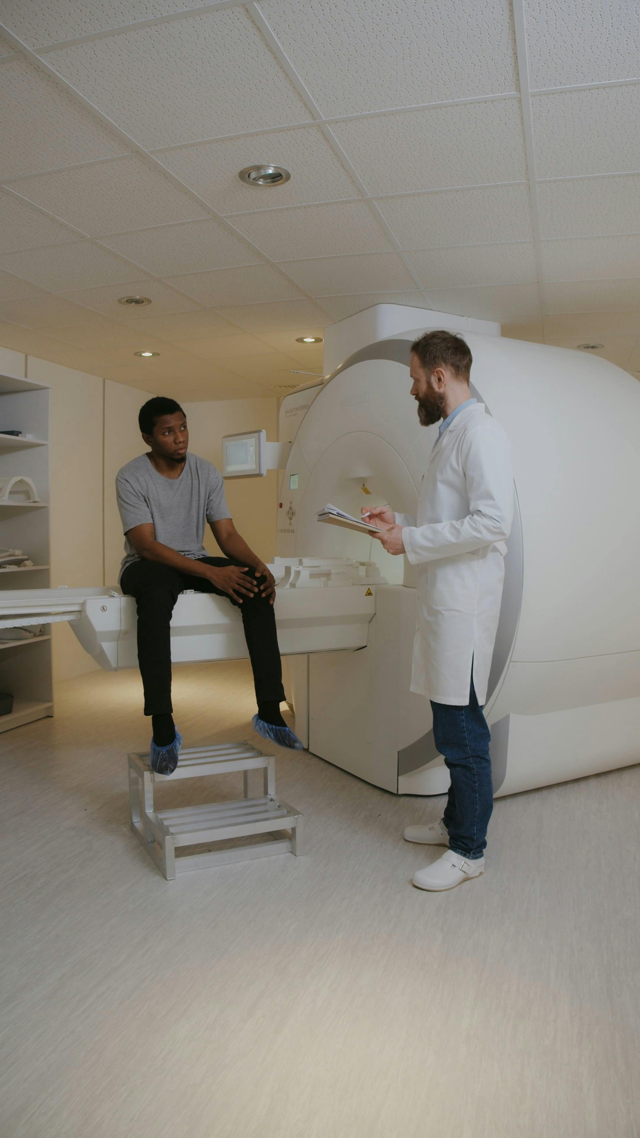 A Doctor Checking On His Patient Before Testing Free Stock Video ...