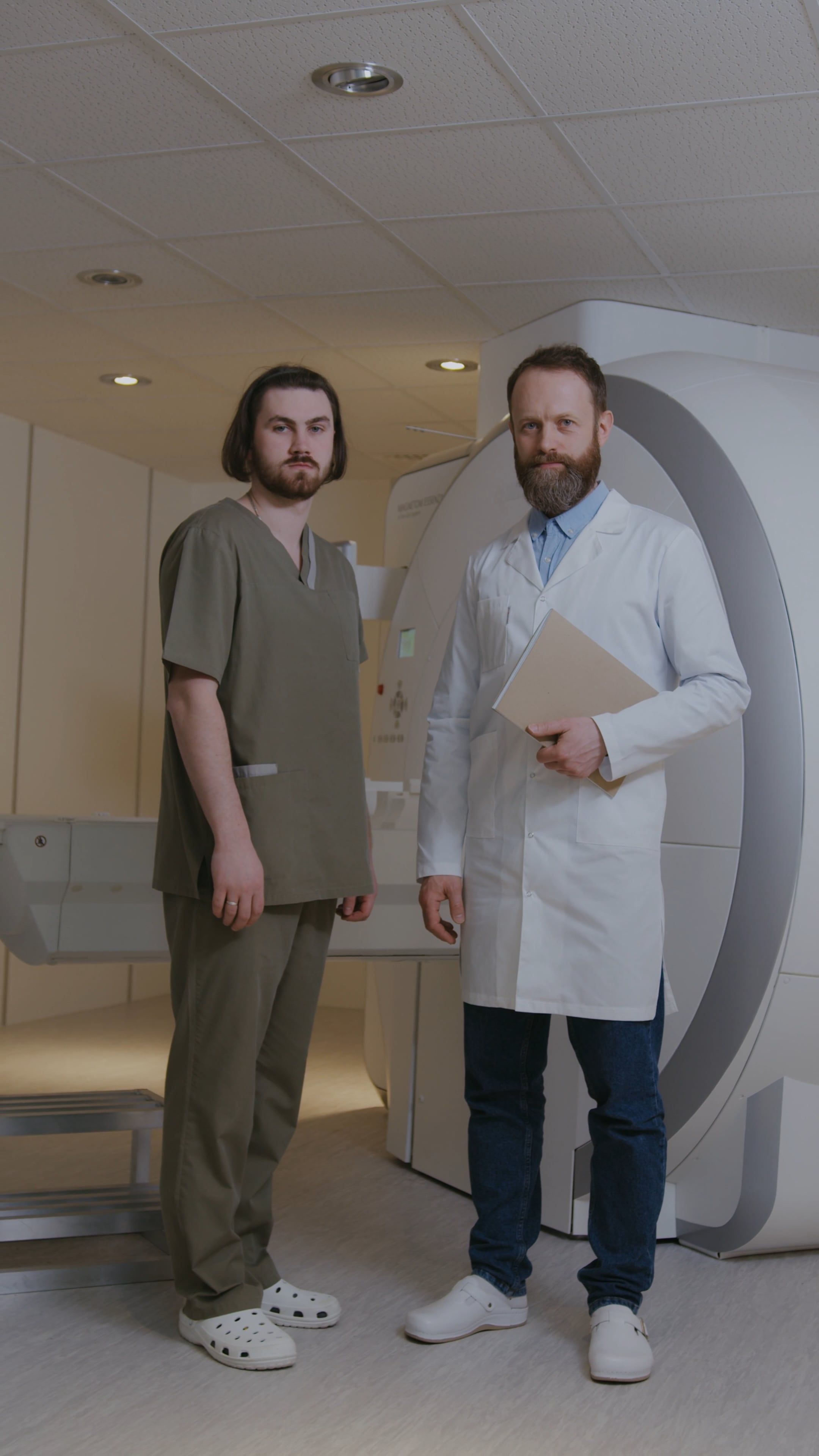 A Male Doctor And Sonographer In Their Uniform Free Stock Video Footage ...