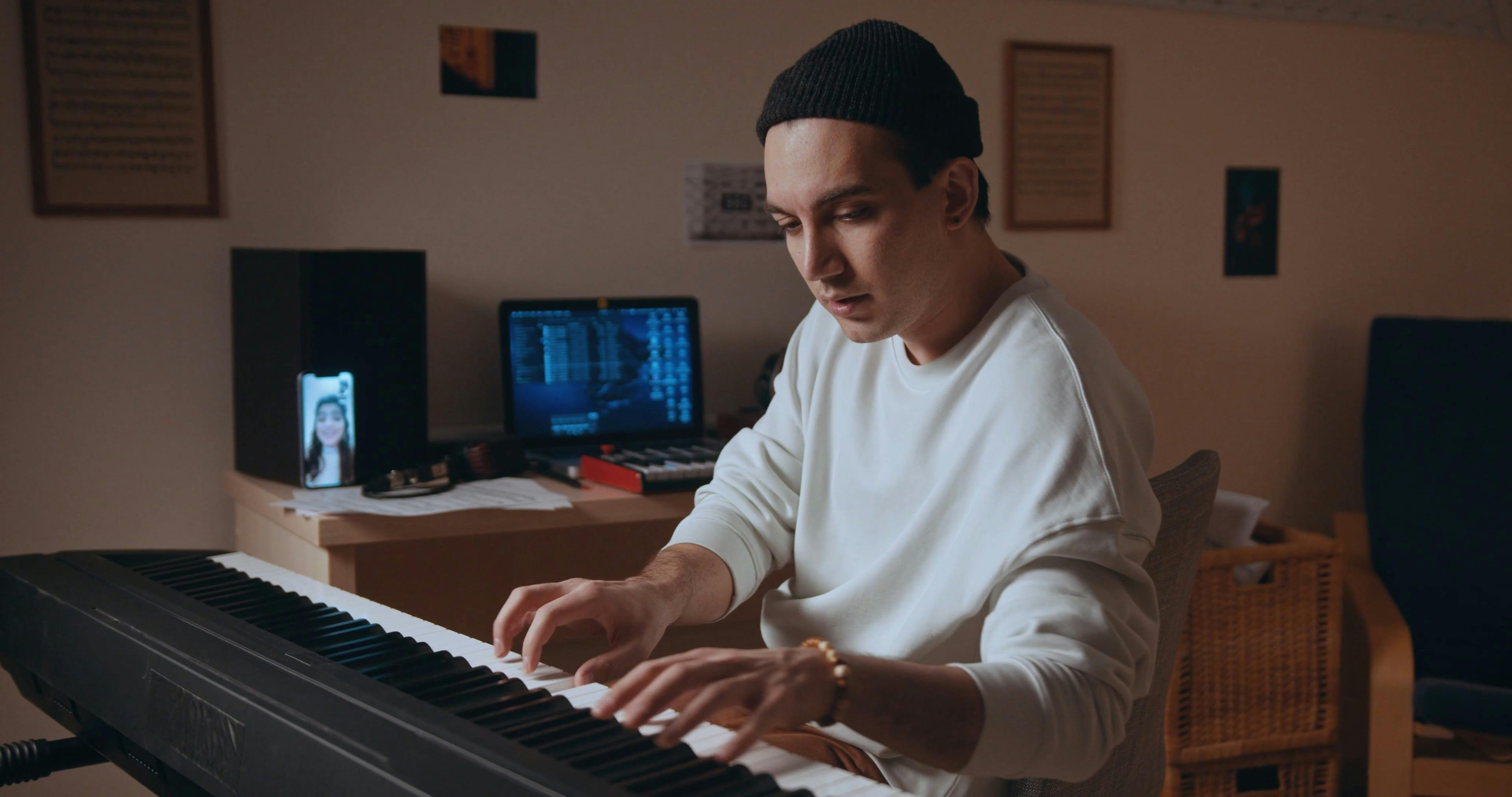 A Person Playing Keyboard Free Stock Video Footage, Royalty-Free 4K ...