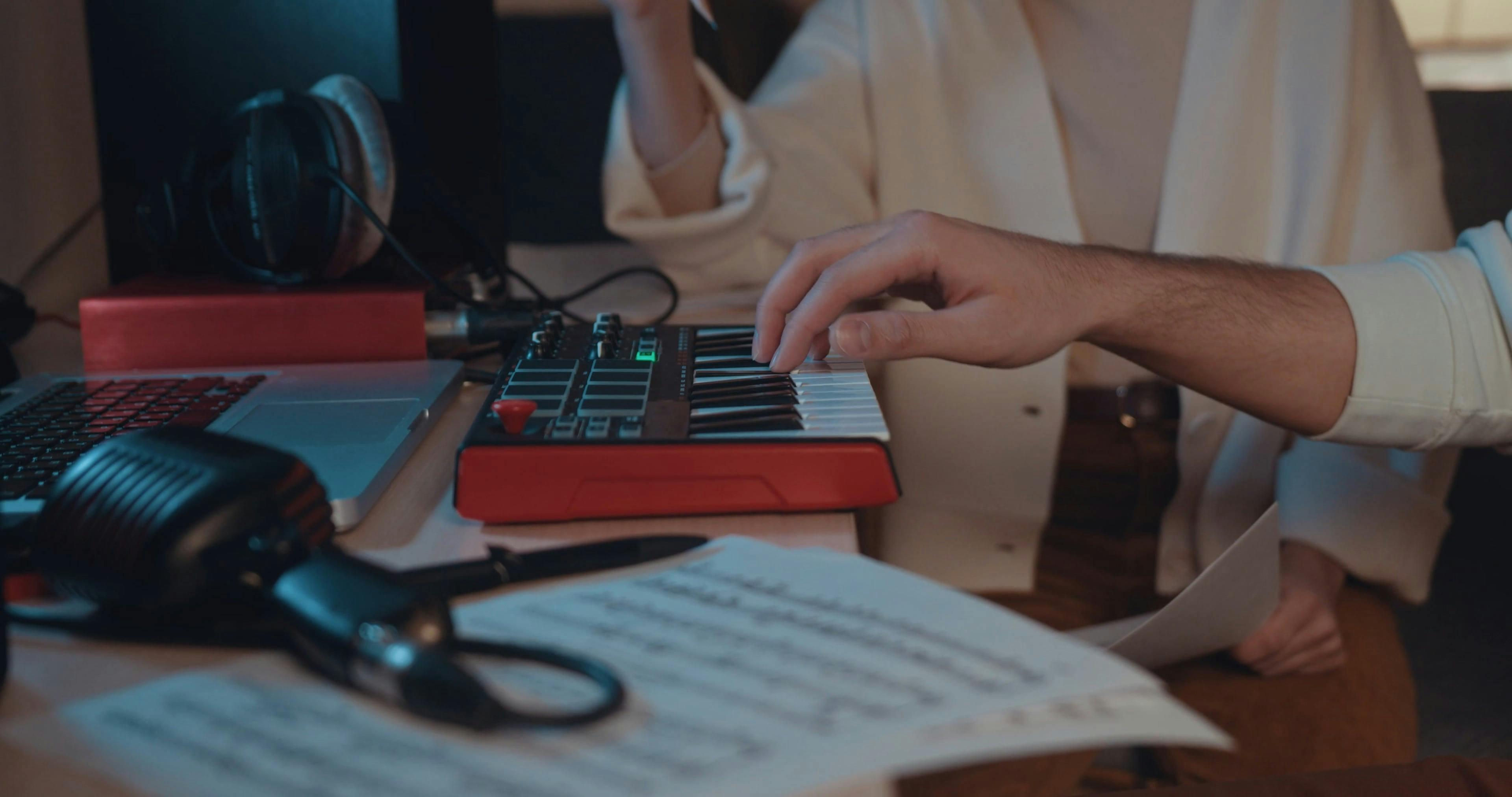 A Person Playing Synthesizer Free Stock Video Footage, Royalty-Free 4K ...