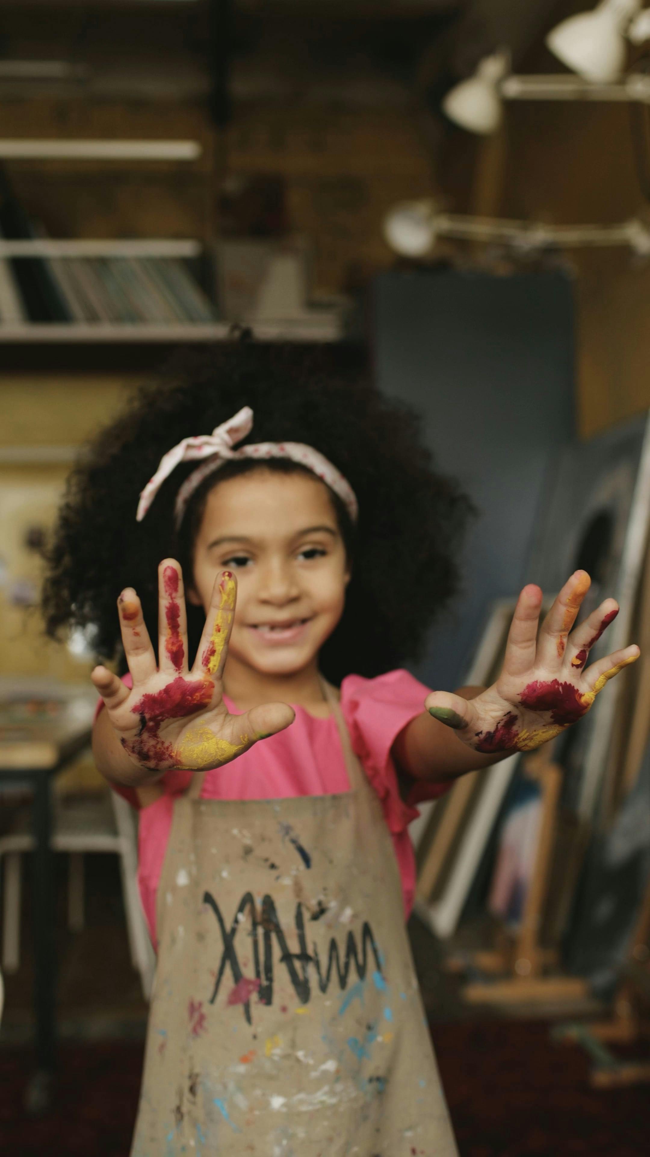 A Child Showing Her Messy Hands Free Stock Video Footage, Royalty-Free ...
