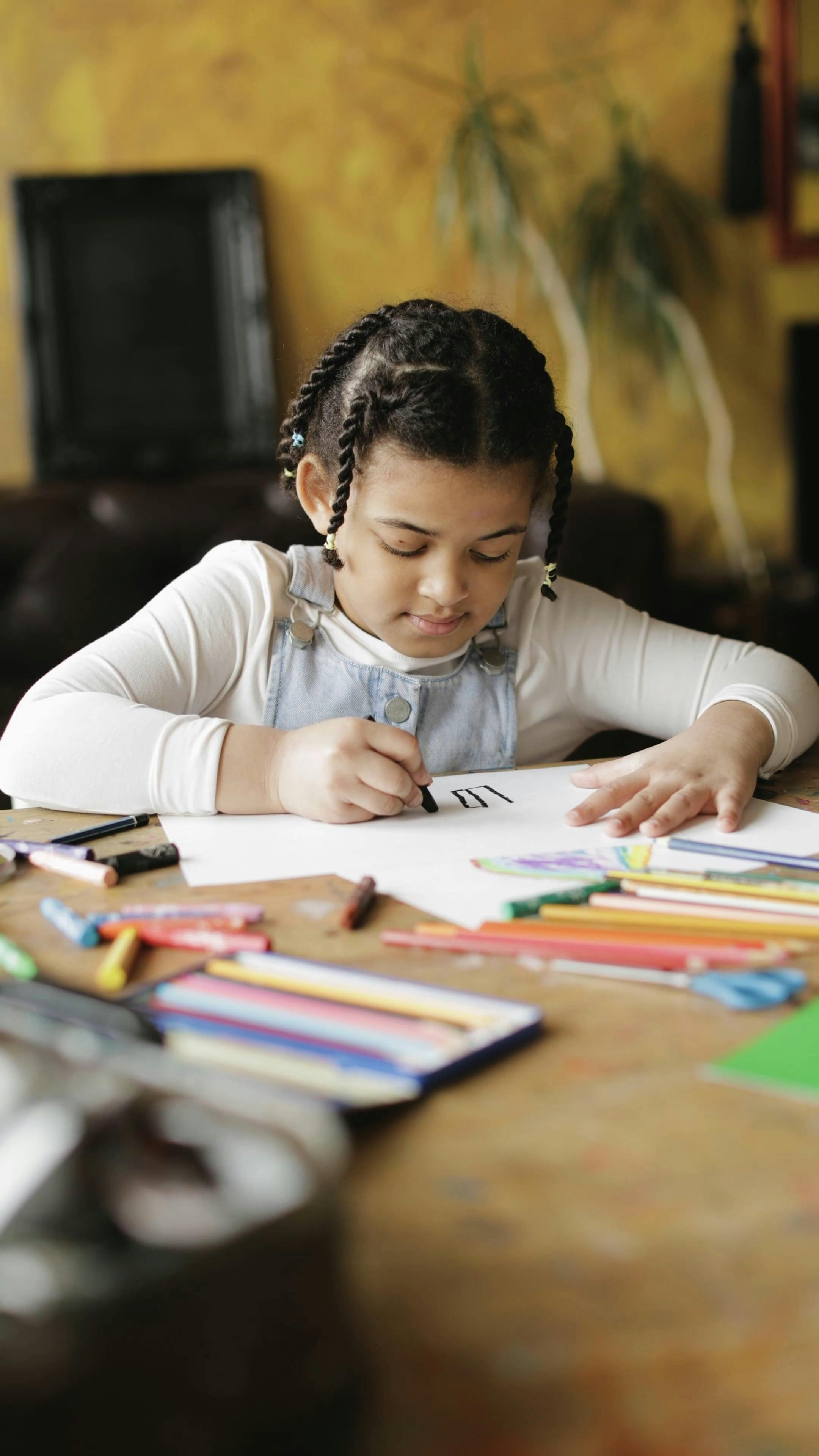 Kid Coloring the Paper like Rainbow Free Stock Video Footage, Royalty ...