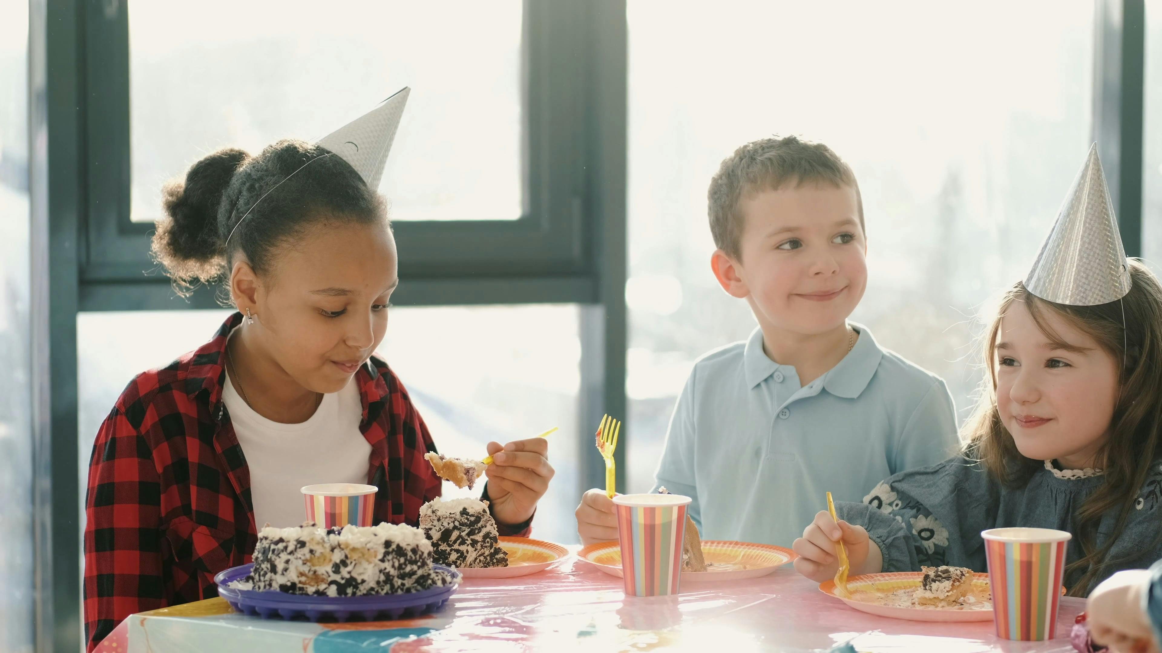 Kids Eating Cake on the Table Free Stock Video Footage, Royalty-Free 4K ...