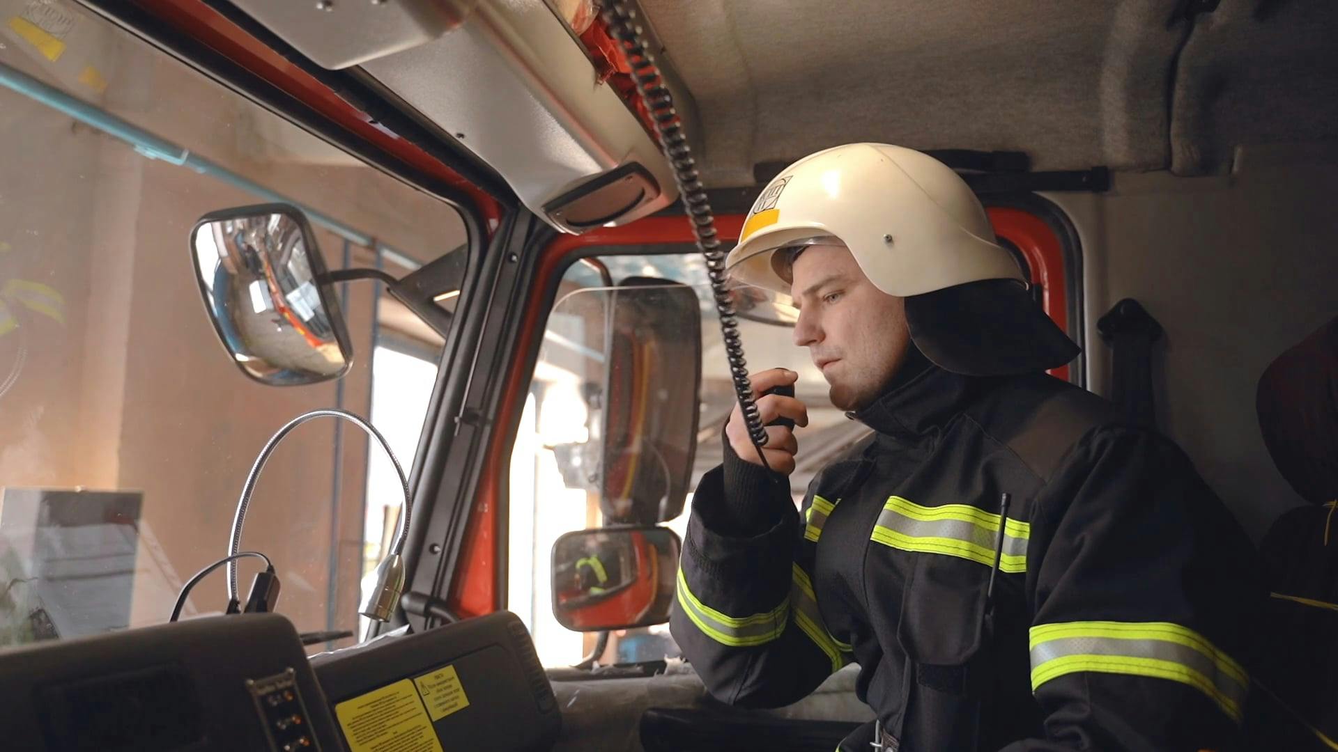 Fireman Talking Over a Walkie-Talkie Free Stock Video Footage, Royalty ...