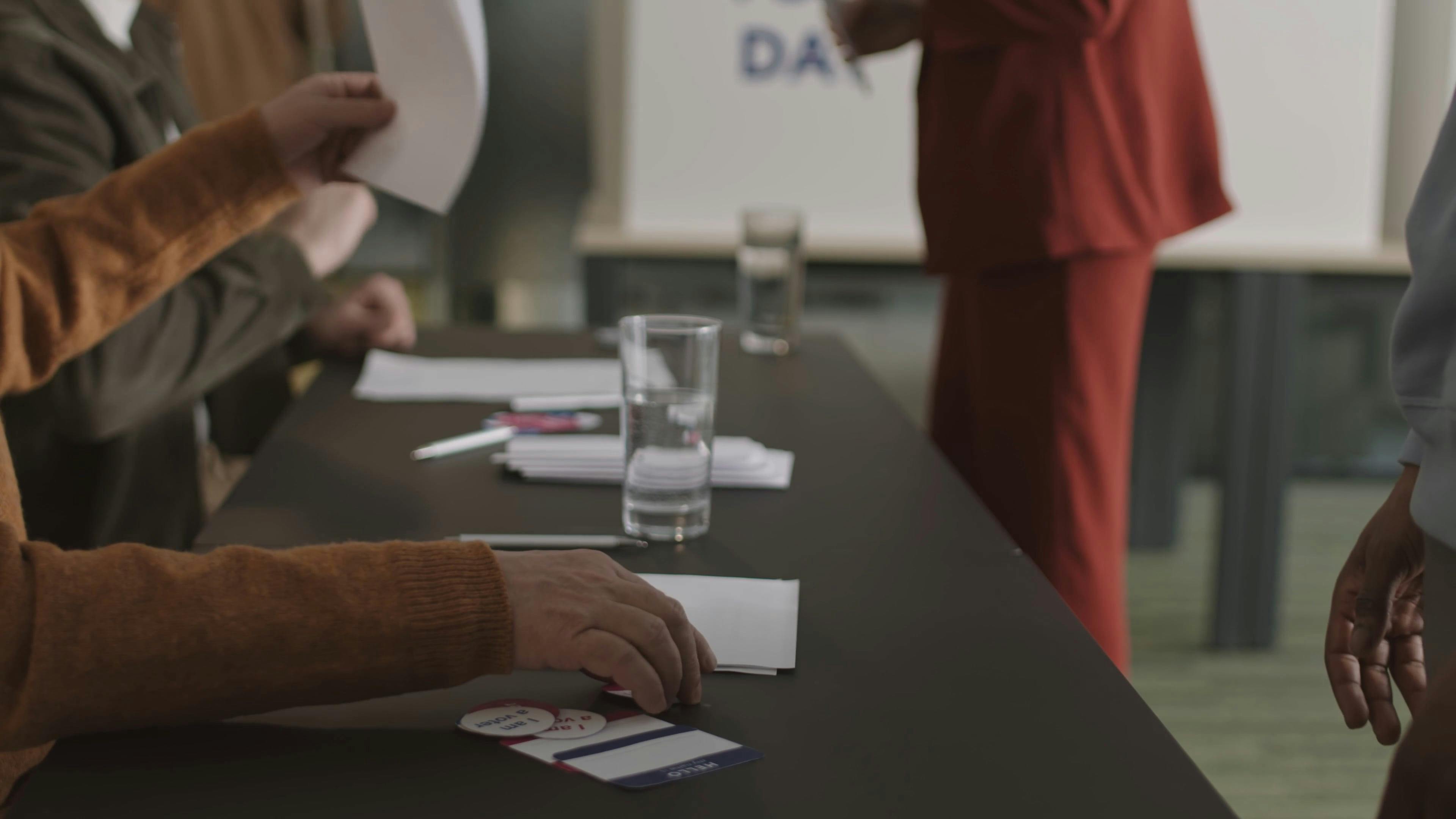 People Handing Out Papers for Voting Free Stock Video Footage, Royalty ...