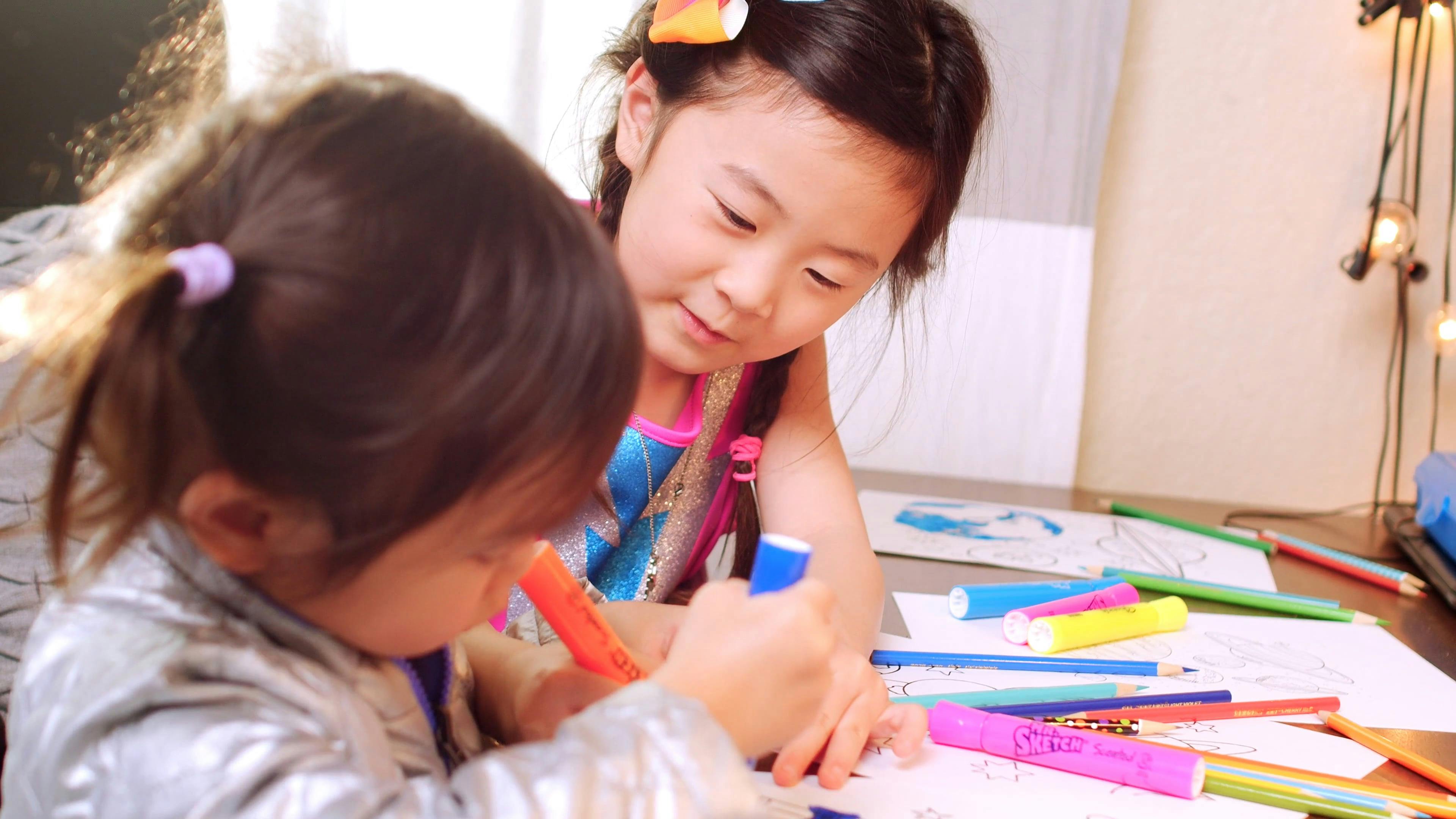 Kids Doing Artwork Activity · Free Stock Video