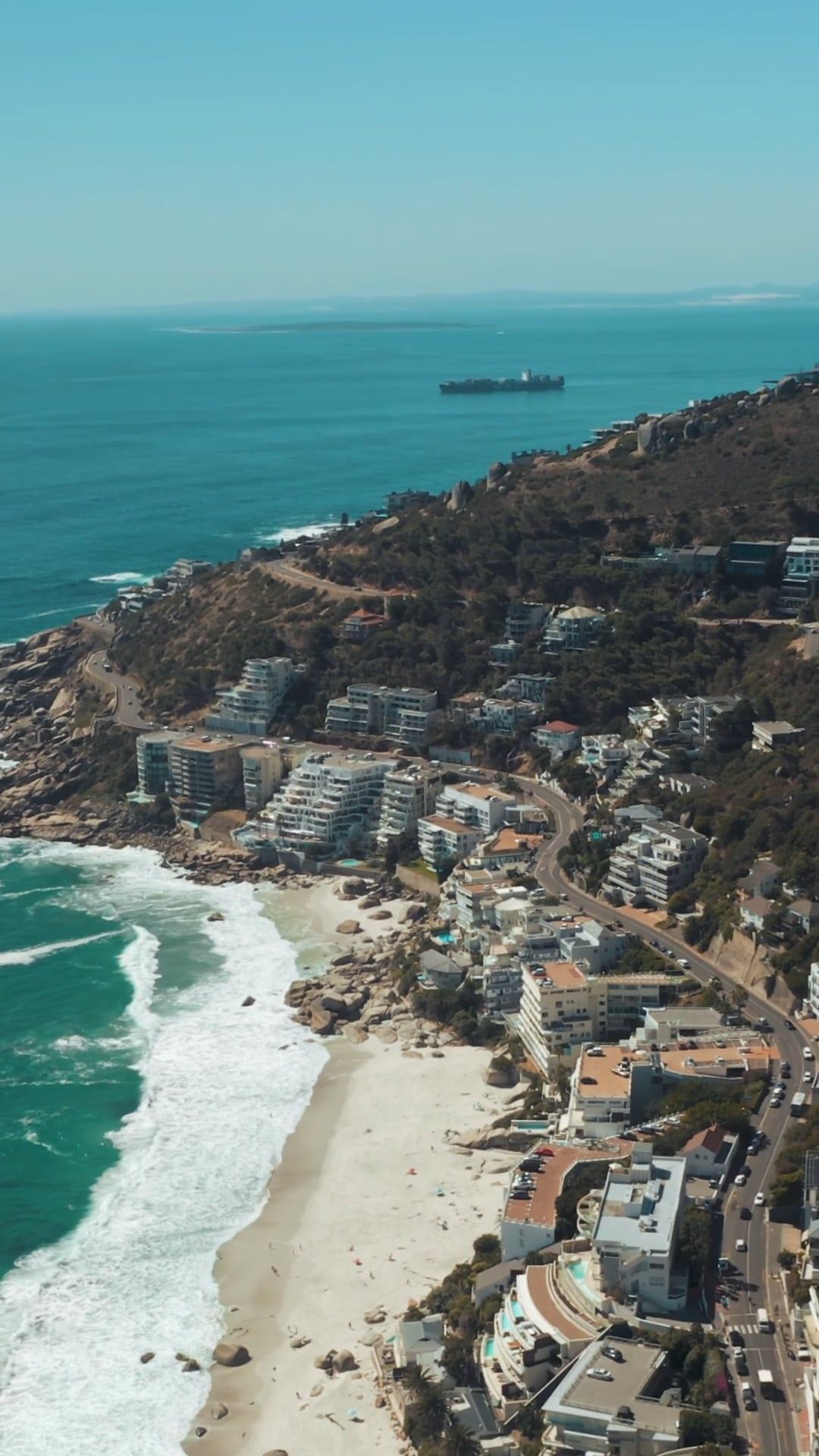 A Dorne Footage ofa Community Near the Sea · Free Stock Video
