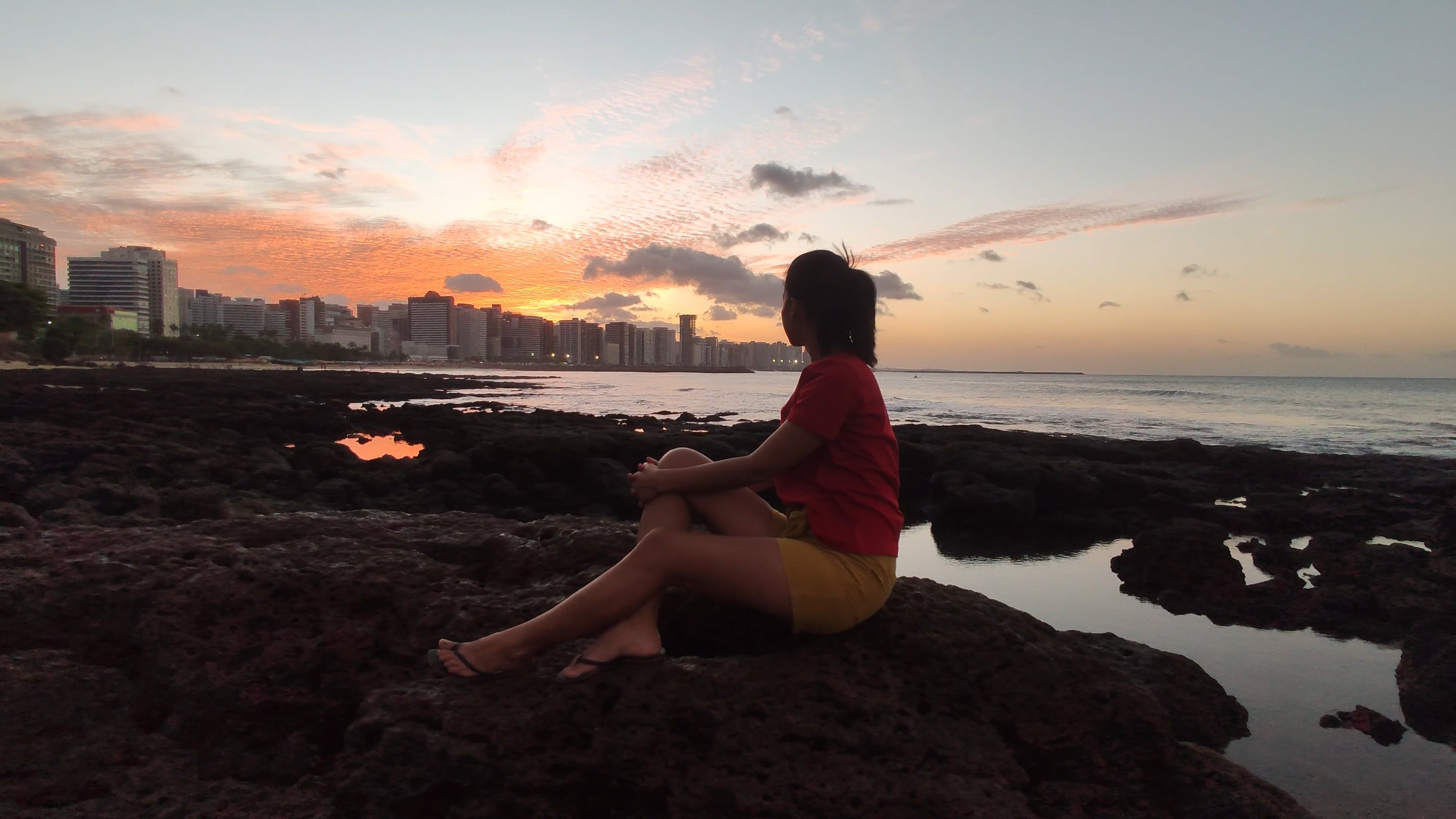 A Woman Watching the Sunset · Free Stock Video