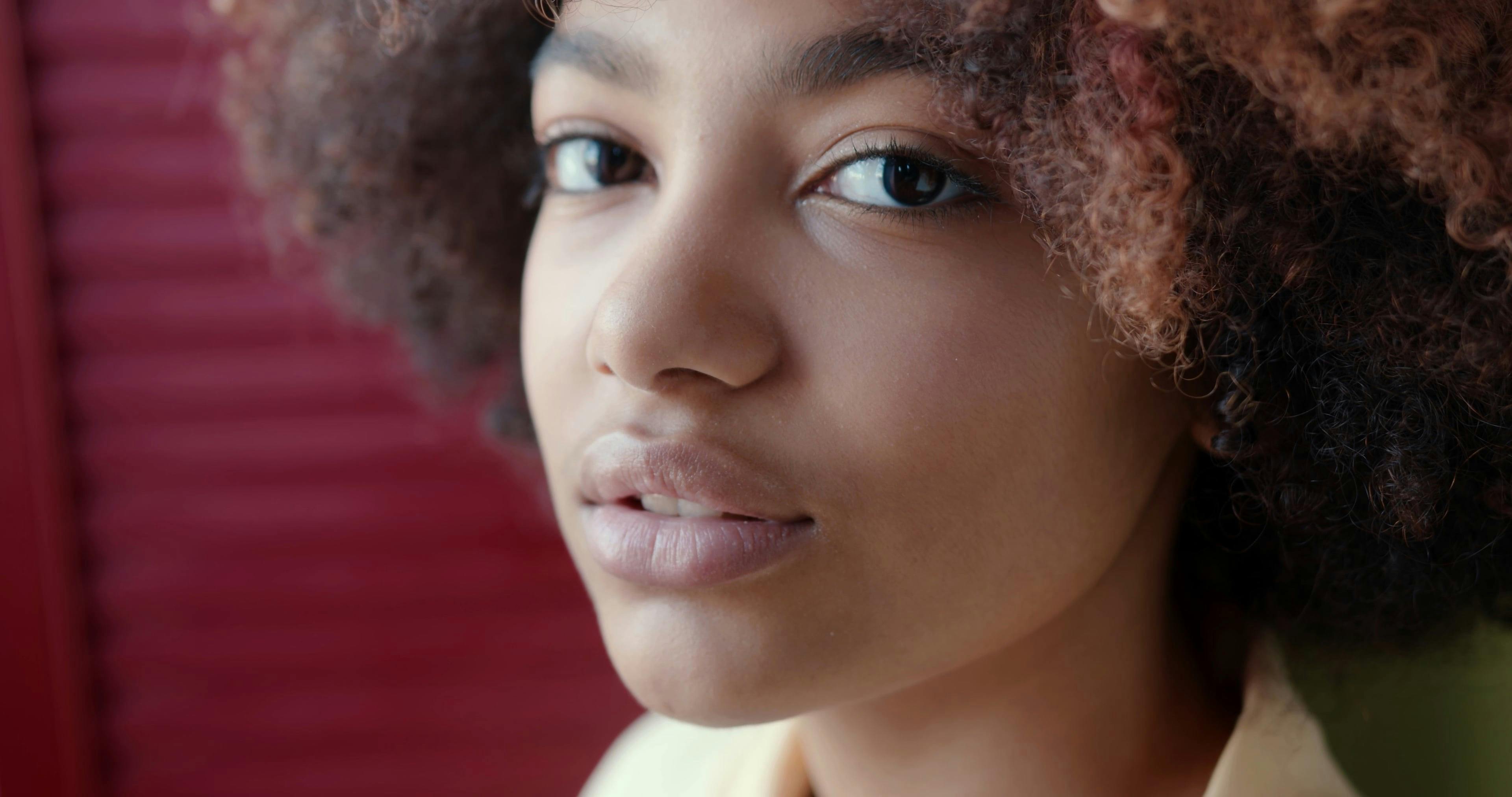 A Beautiful Woman Blinking Her Eyes at the Camera Free Stock Video ...