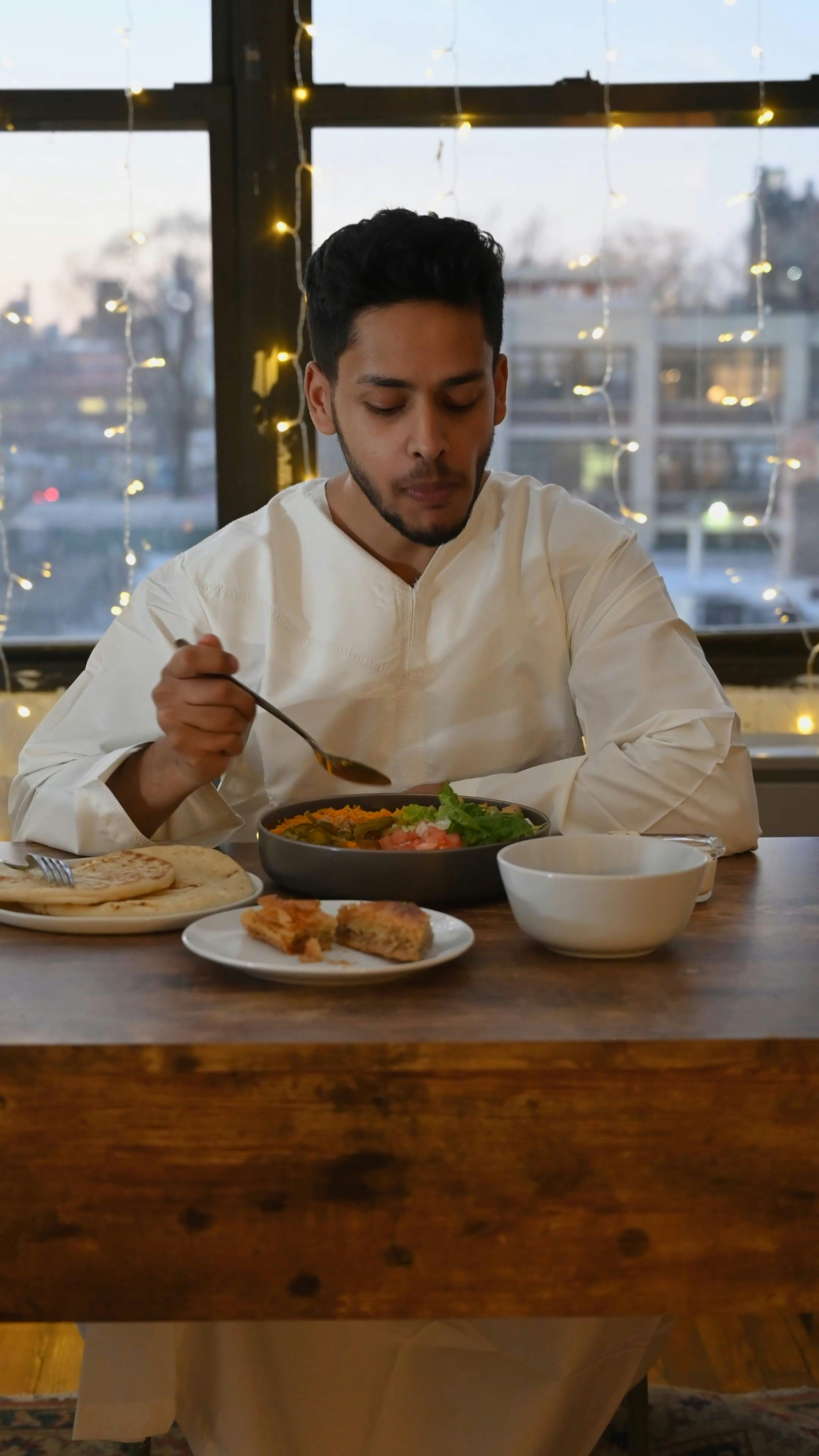 Man Eating Dinner Free Stock Video Footage, Royalty-Free 4K & HD Video Clip