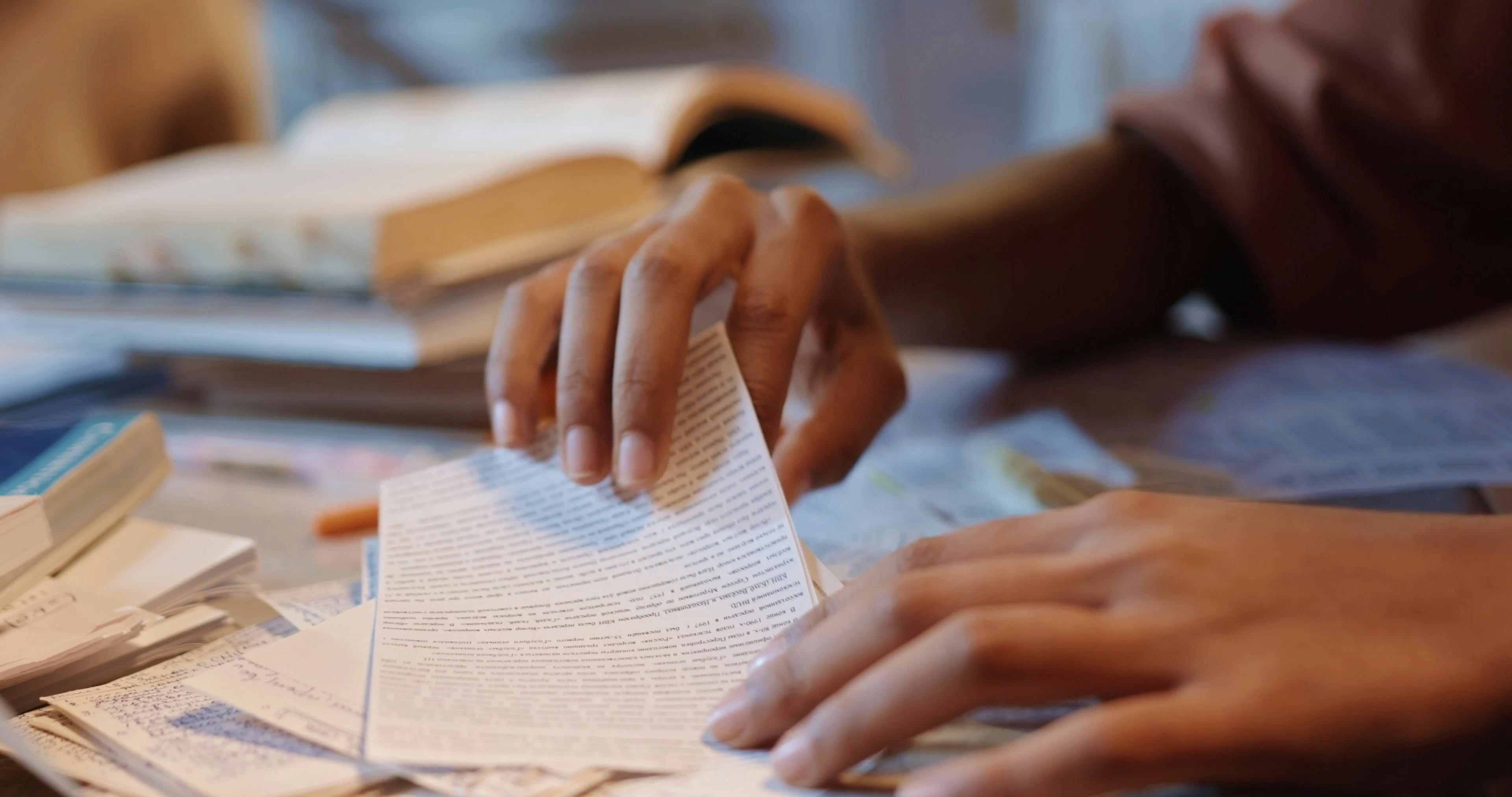 People Researching Reading in Book Free Stock Video Footage, Royalty ...