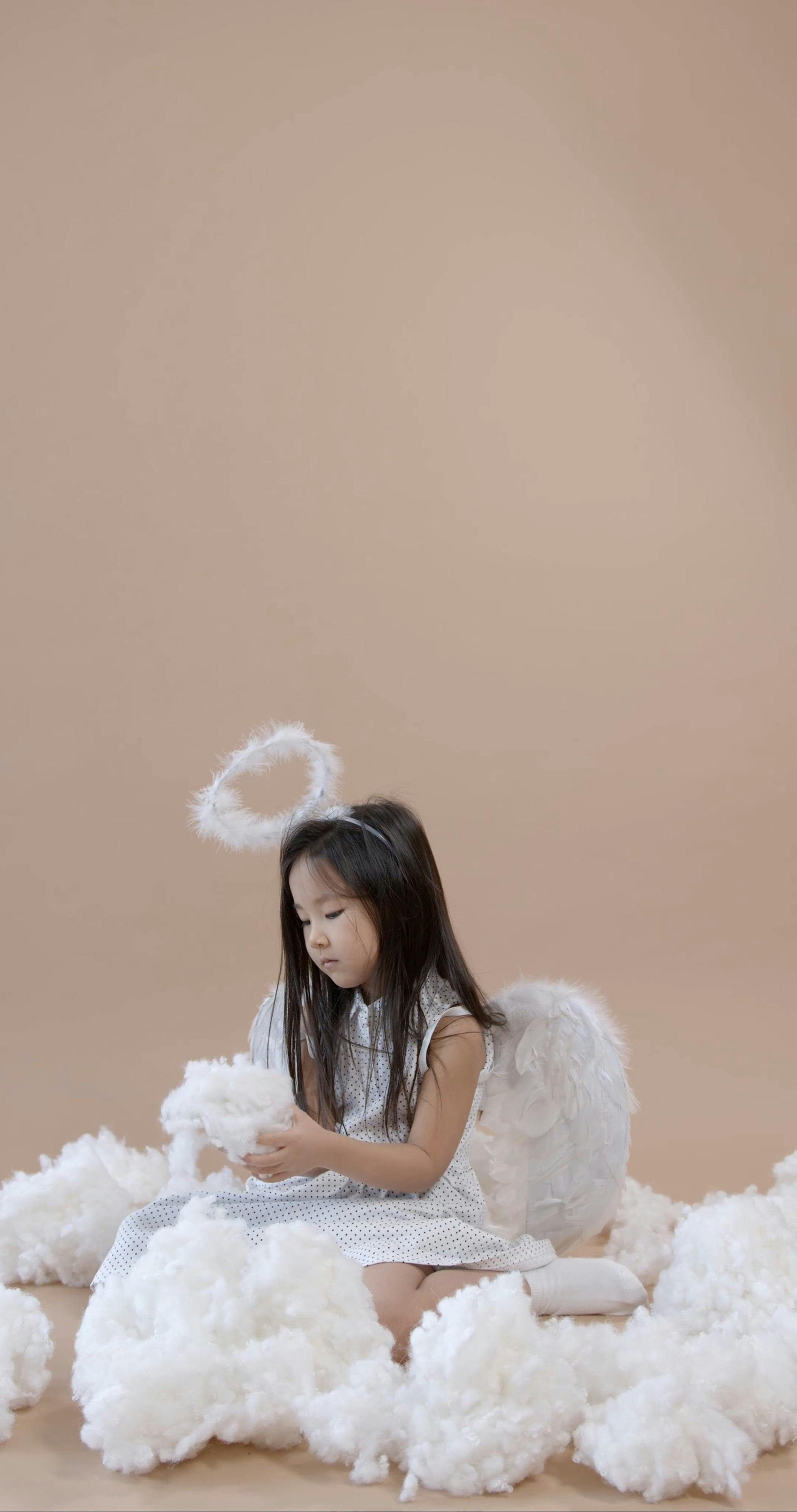 Little Girl Wearing an Angel Costume Free Stock Video Footage, Royalty ...