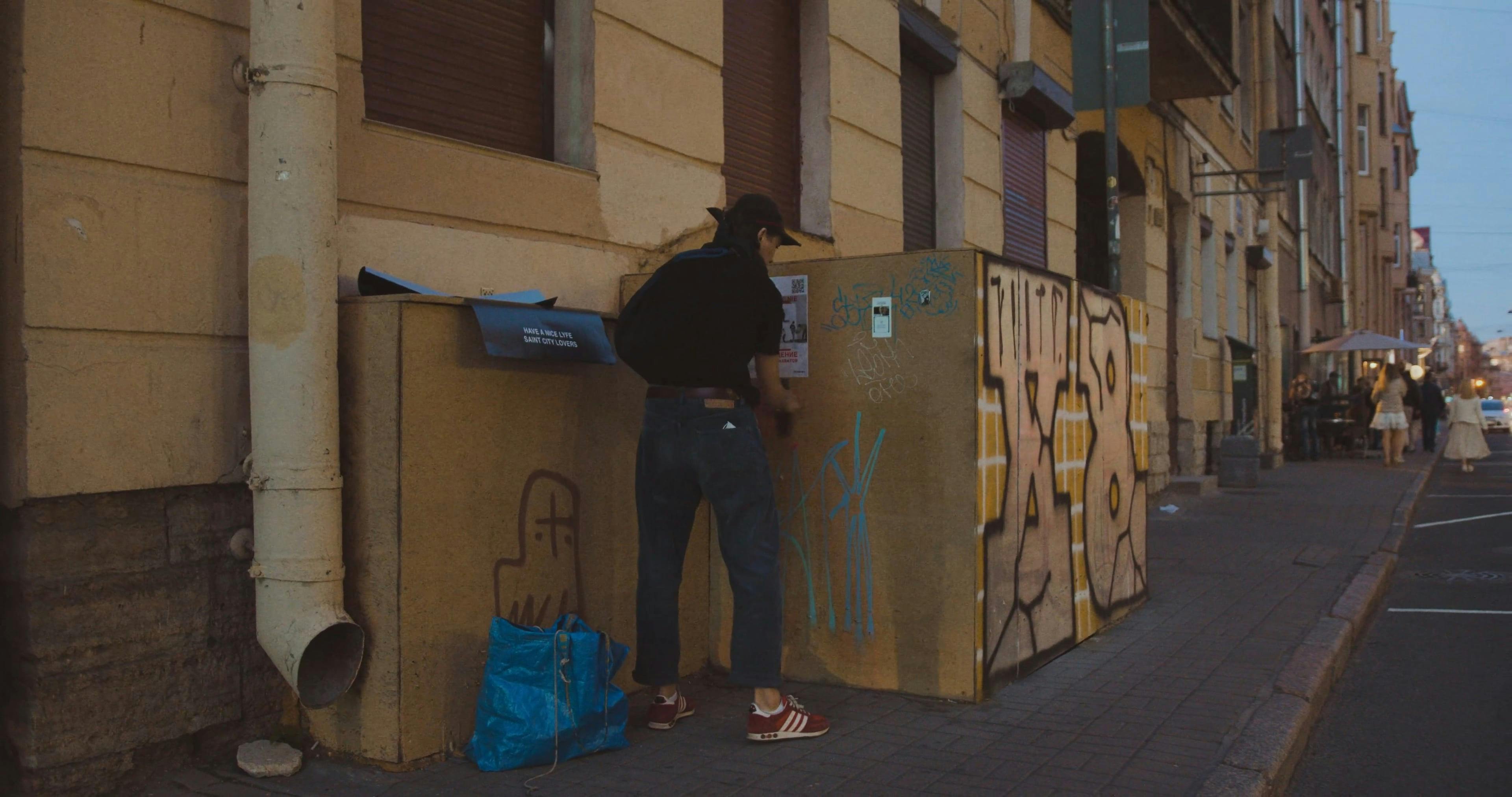 Video of a Person Pasting a Poster Free Stock Video Footage, Royalty ...