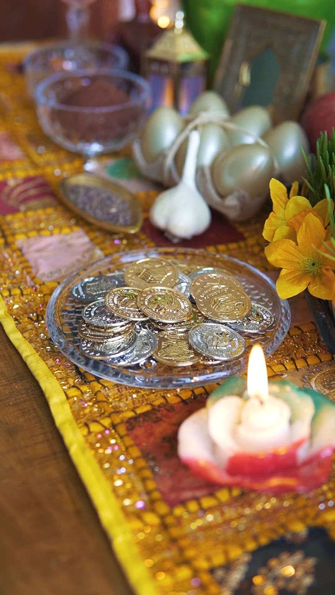 Haft Seen Arrangement In Celebration Of Persian New Year Free Stock ...