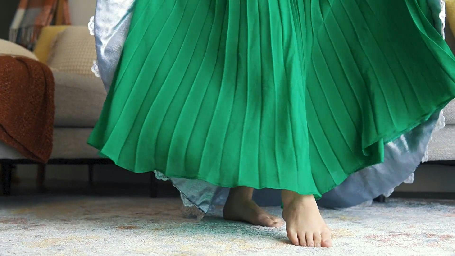 A Woman Wearing Traditional Layered Skirts For Iranian New Year Free ...