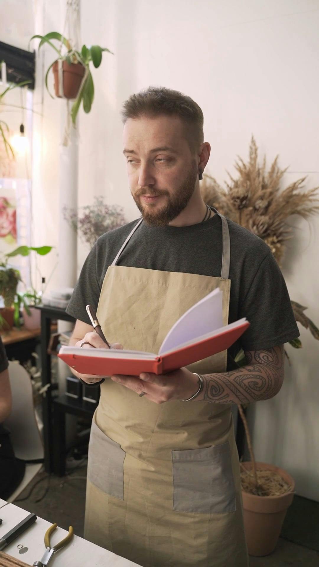 A Man Taking Notes On His Notebook Free Stock Video Footage, Royalty ...