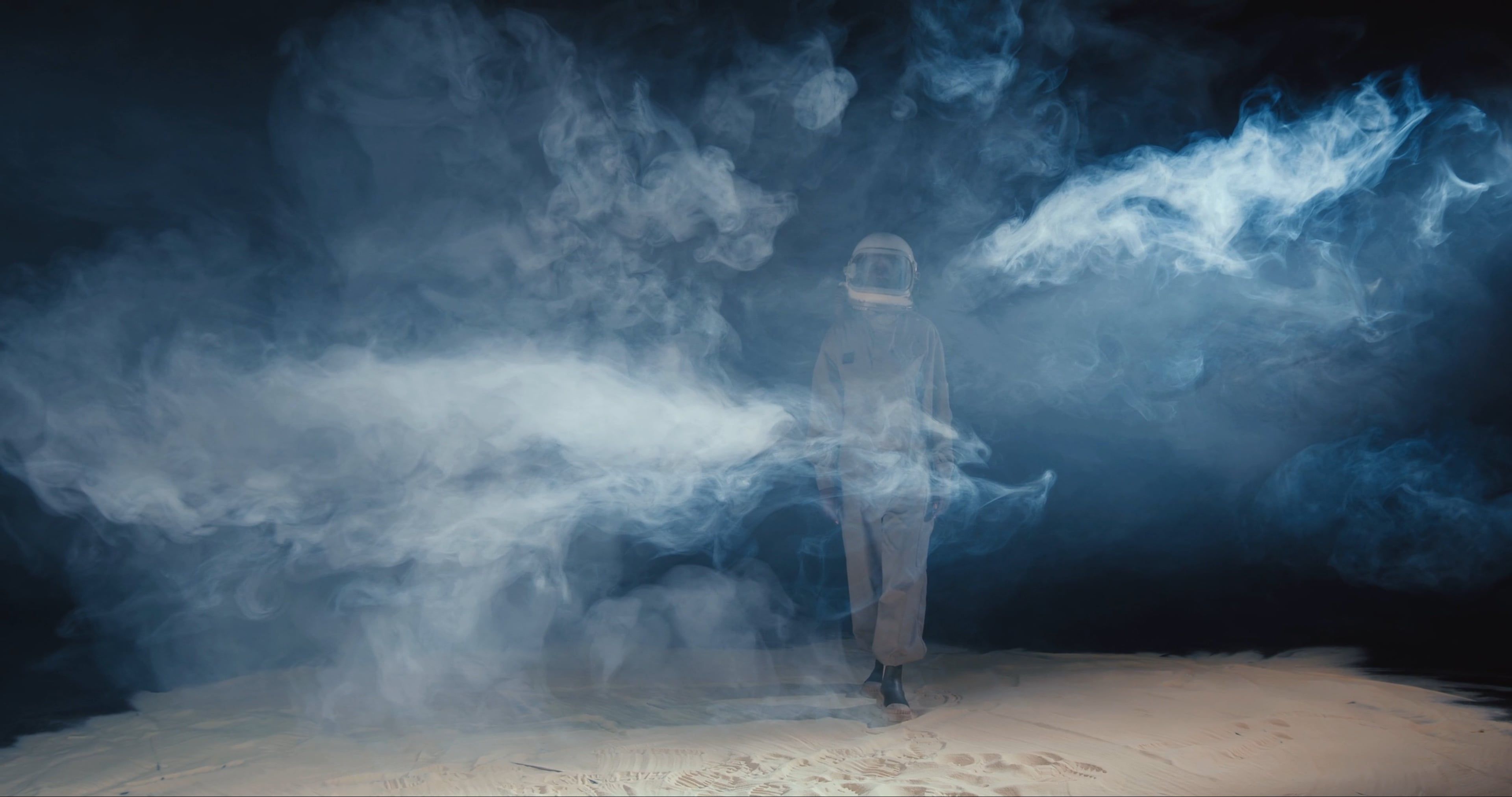A Woman Walking In The Moon In A Conceptual Video · Free Stock Video
