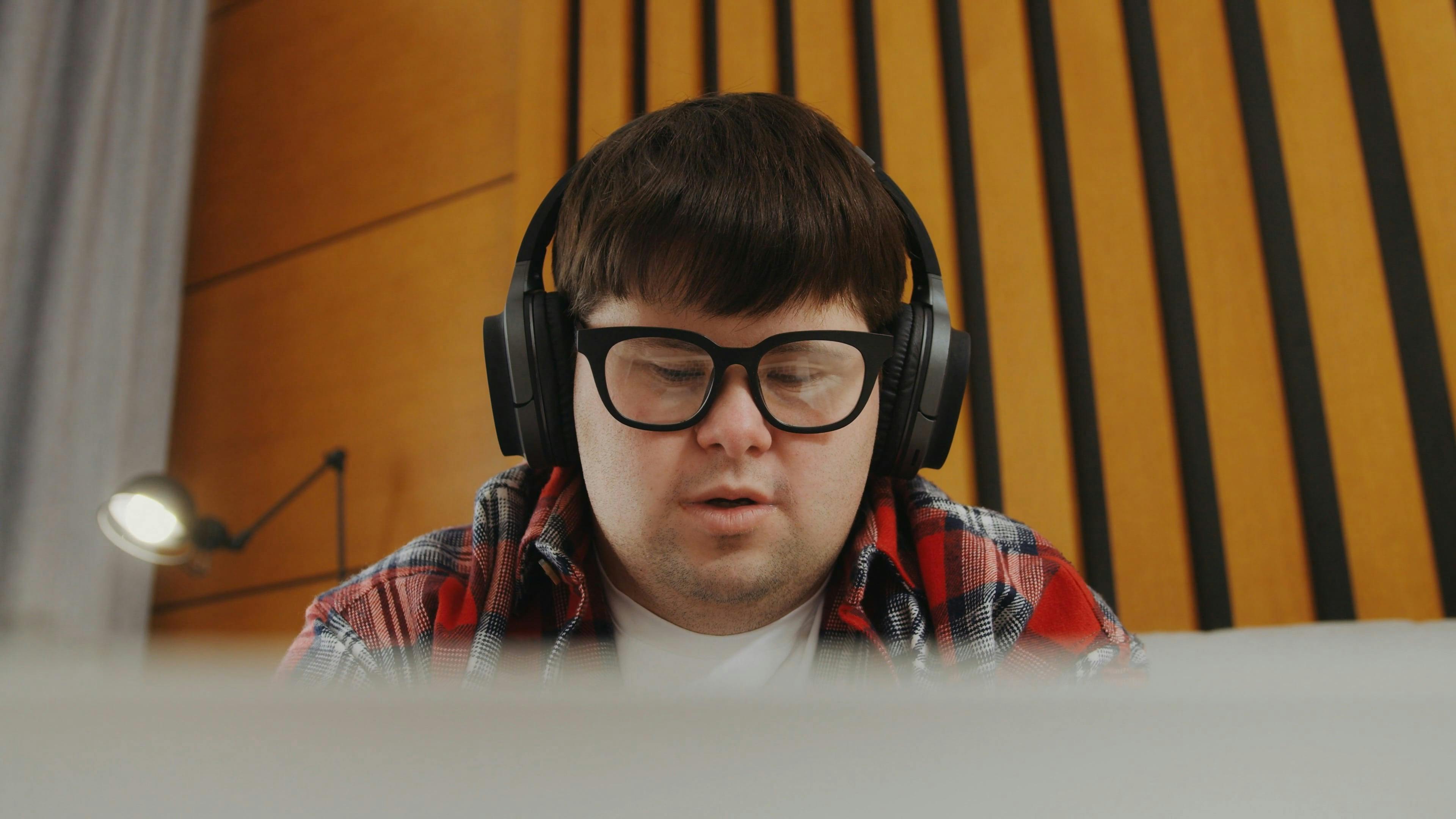 Man Looking Into Screen · Free Stock Video