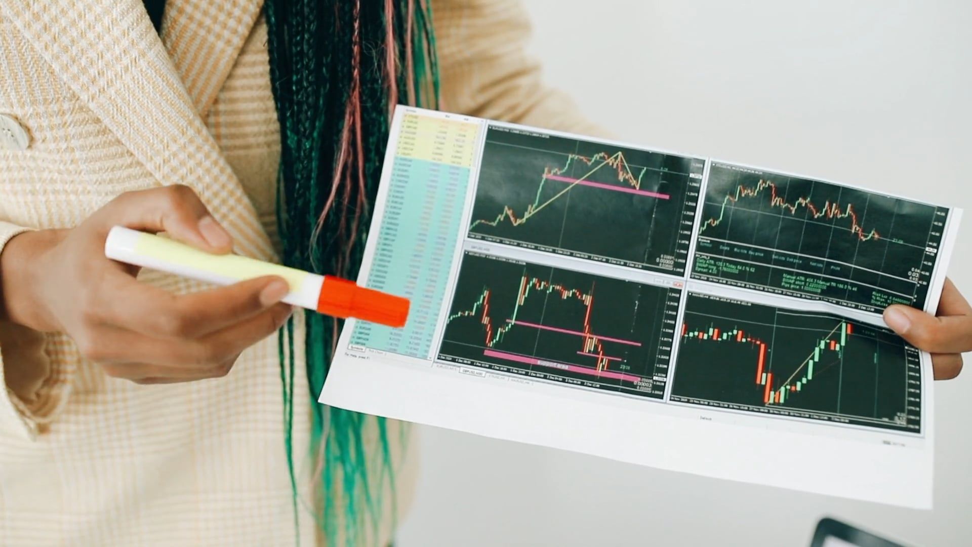 Woman Explaining a Graph · Free Stock Video