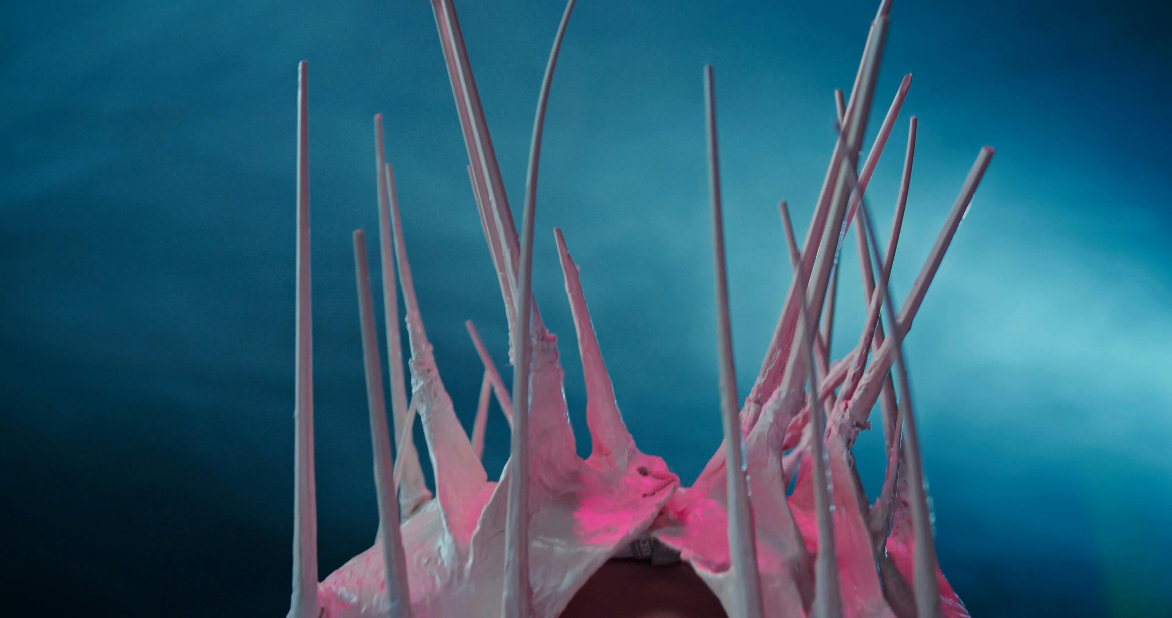 A Woman Wearing A Costume With Back Spikes Free Stock Video Footage ...