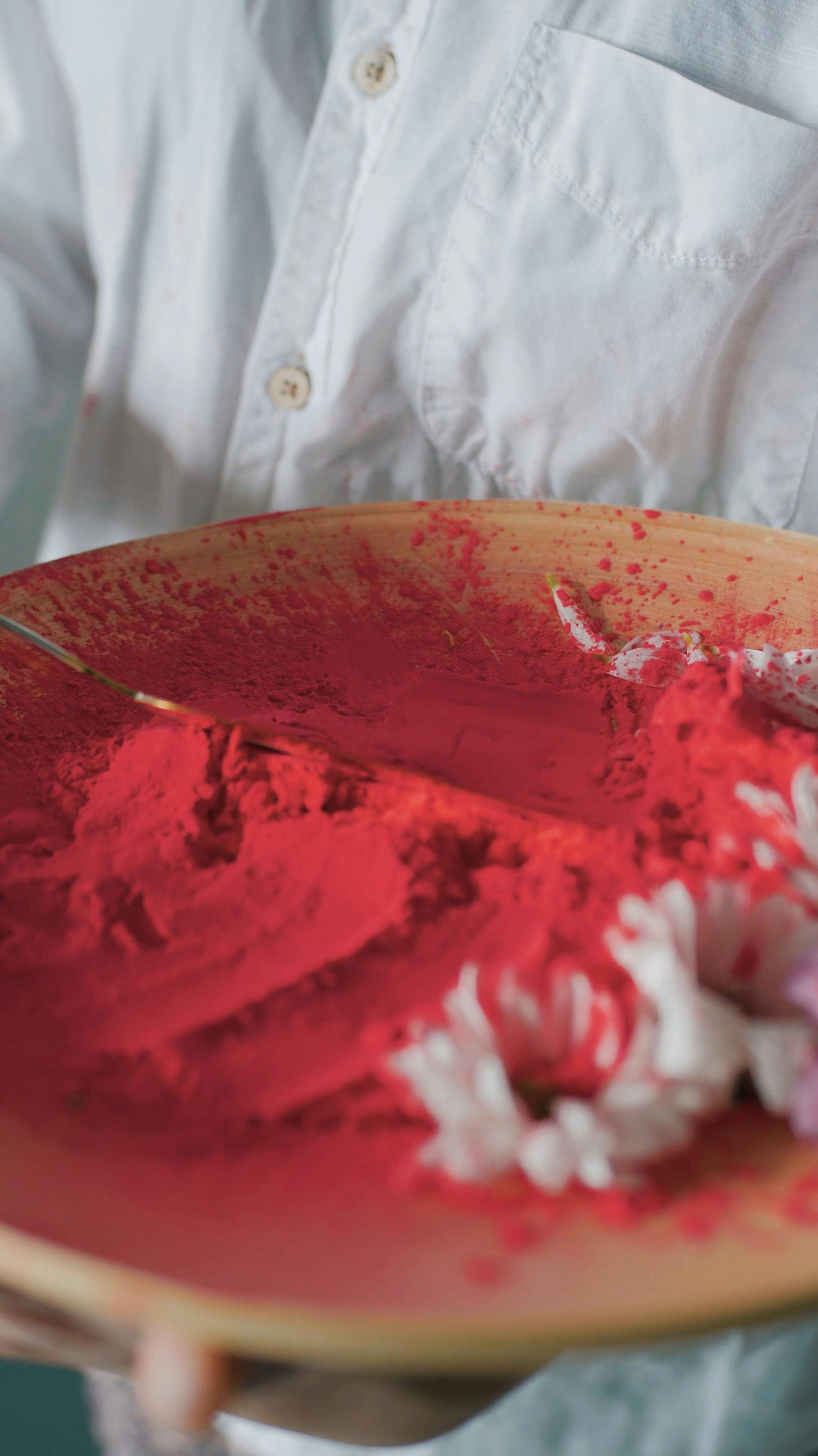 A Person Mixing the Colored Powder Free Stock Video Footage, Royalty ...