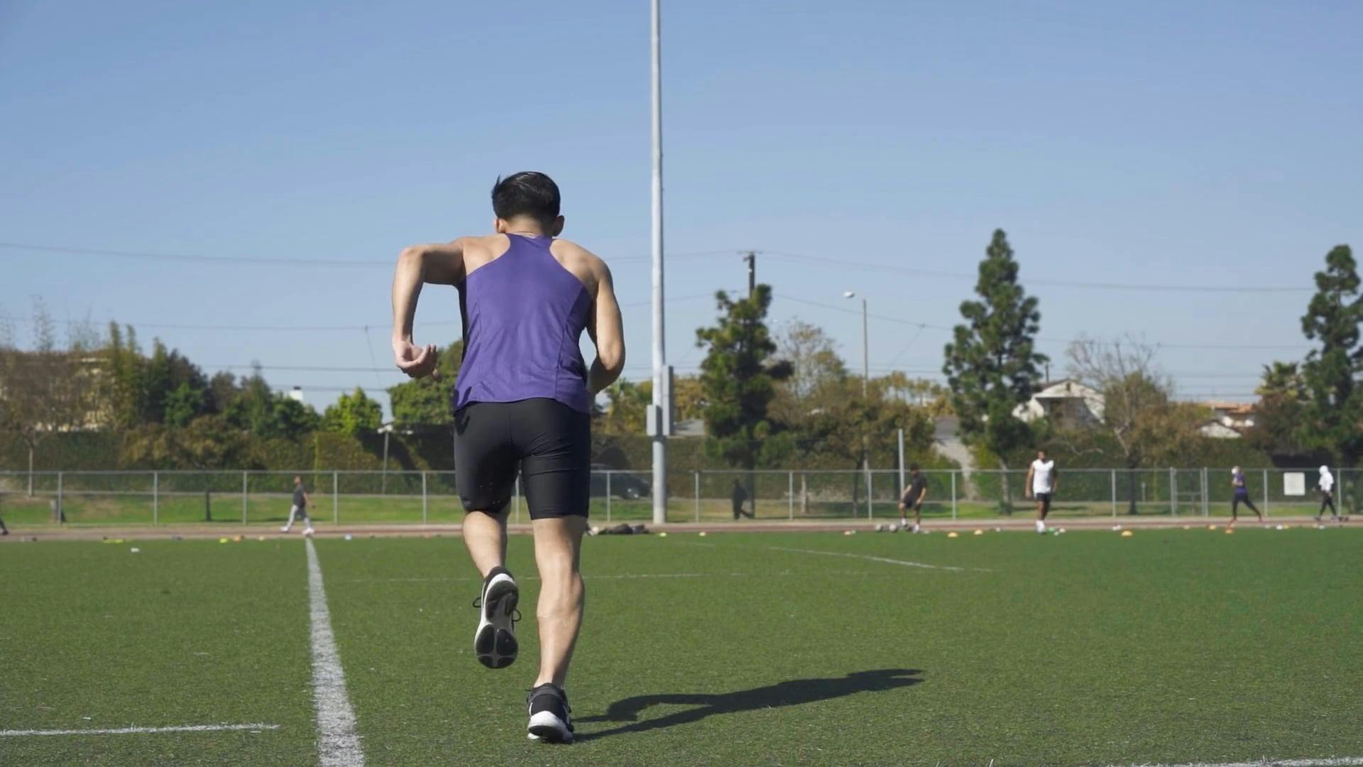 A Man Running in the Soccer Field · Free Stock Video
