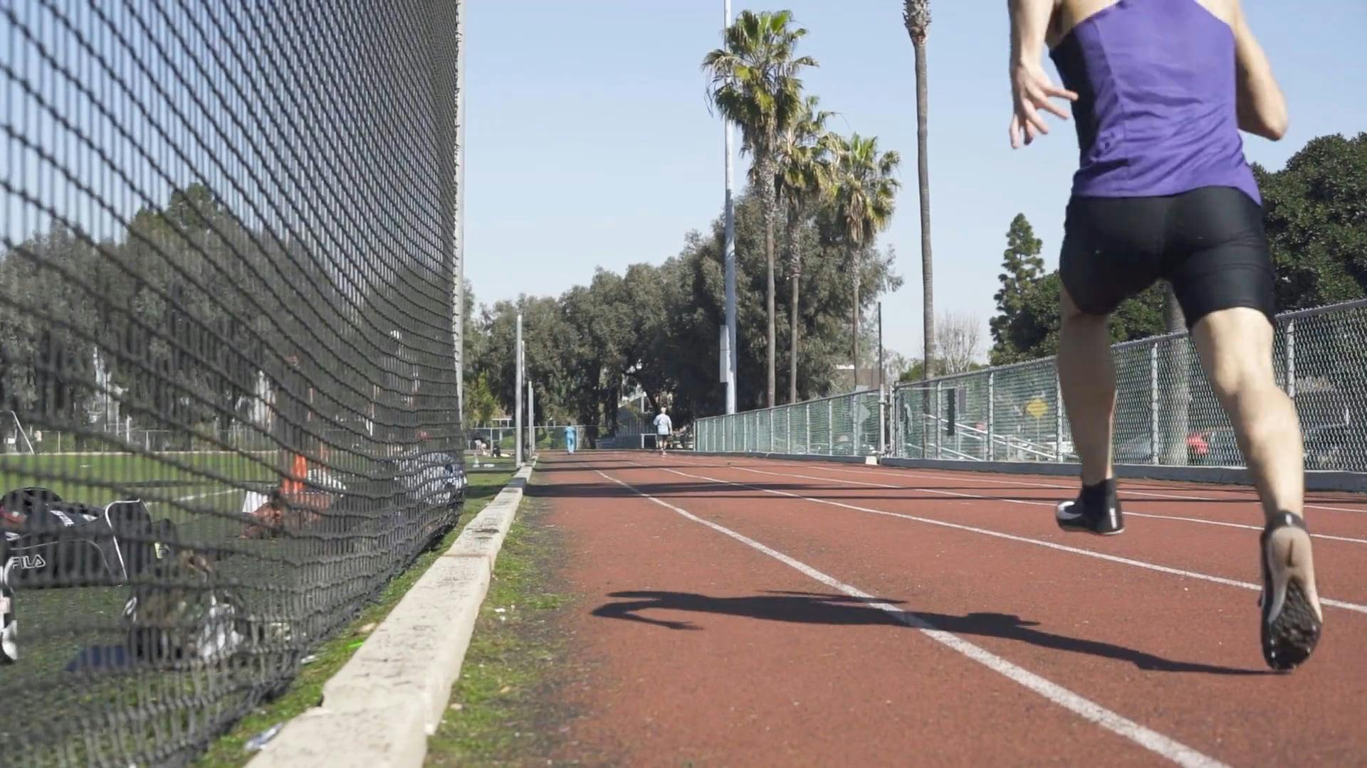 Man Running on a Track · Free Stock Video