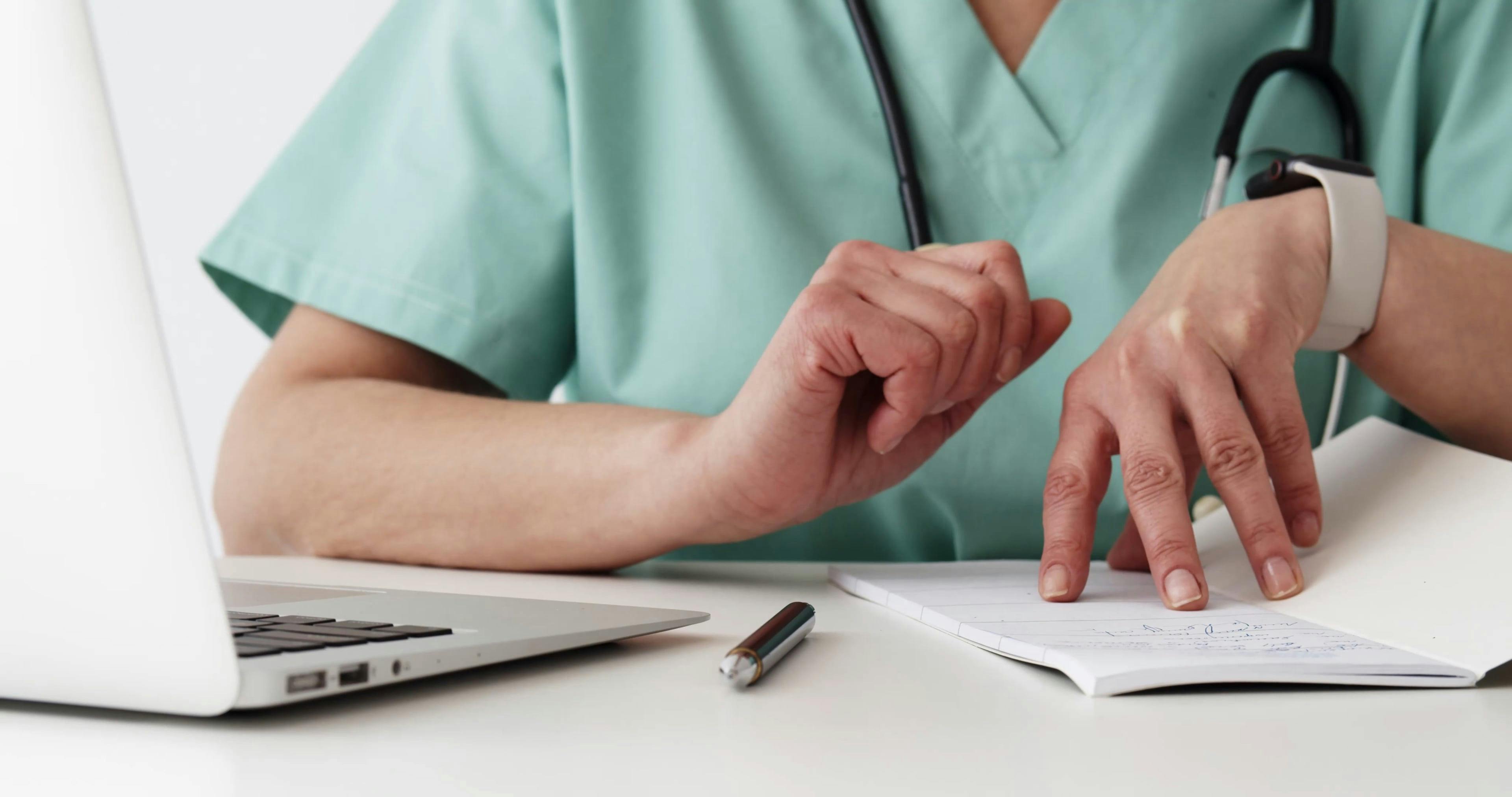 Medical Doctor Stamping In A Notebook Free Stock Video Footage, Royalty ...