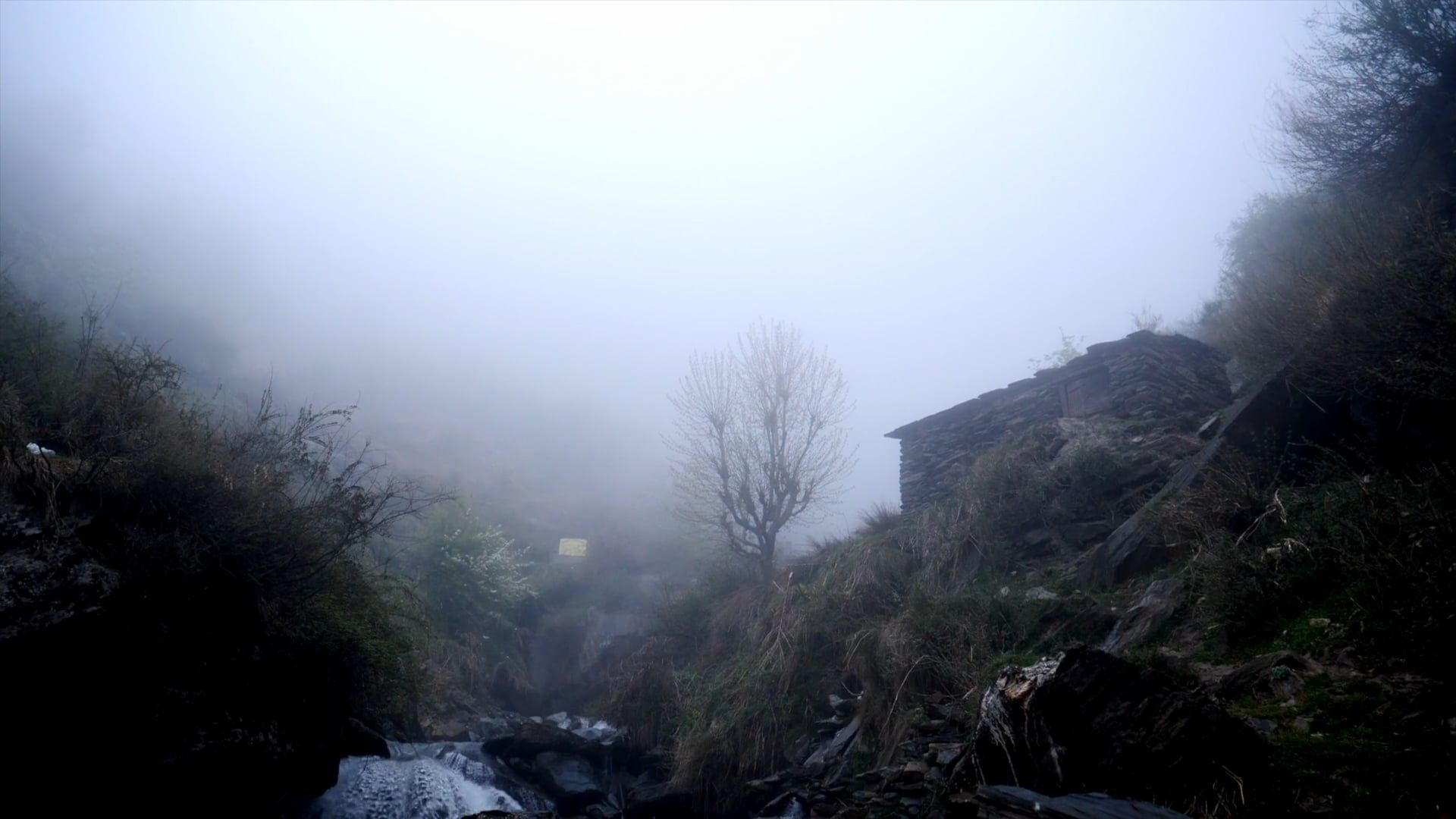 A Rocky Stream on a Foggy Night Free Stock Video Footage, Royalty-Free ...