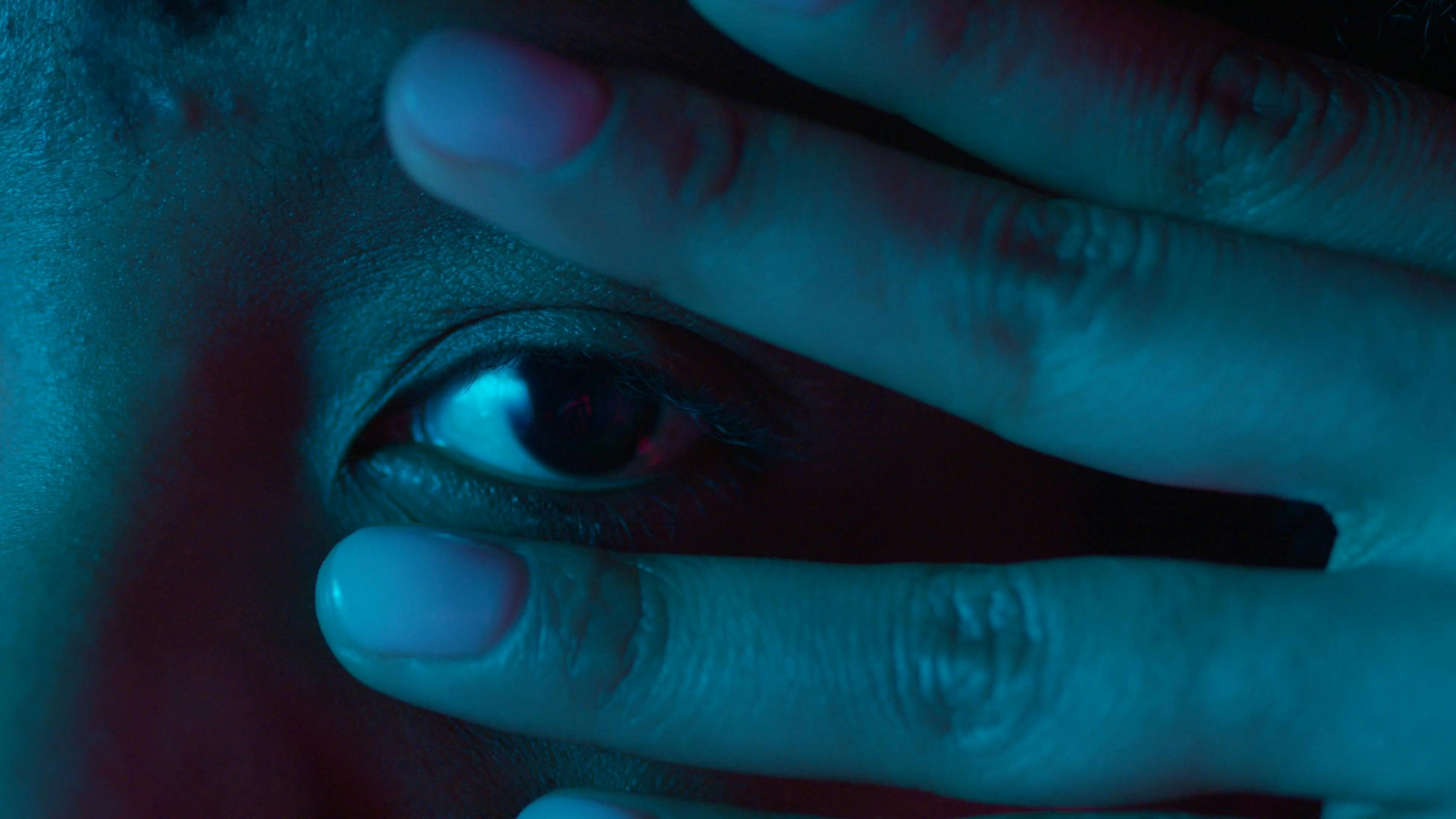 Extreme Close Up of Woman Showing and Covering Eye Free Stock Video ...