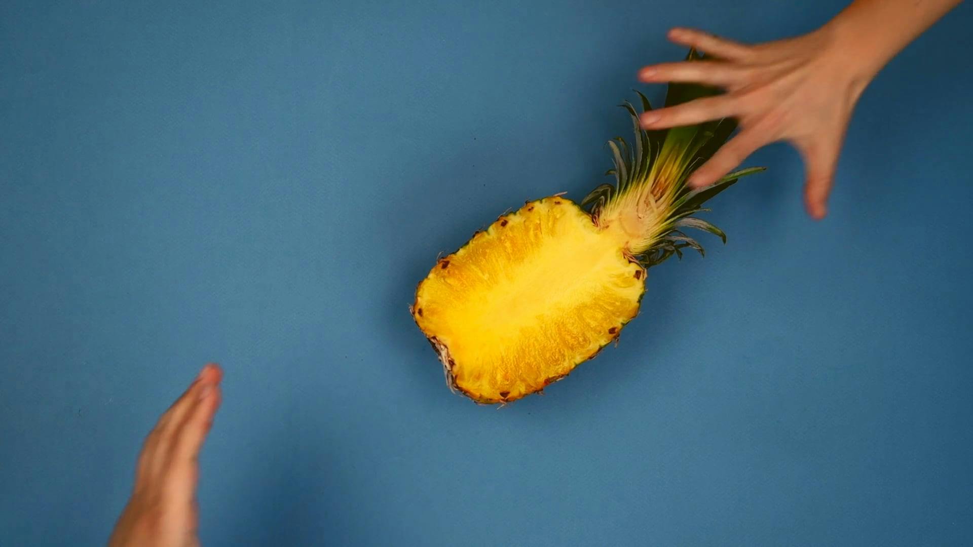 People Fighting over a Sliced Pineapple Free Stock Video Footage ...