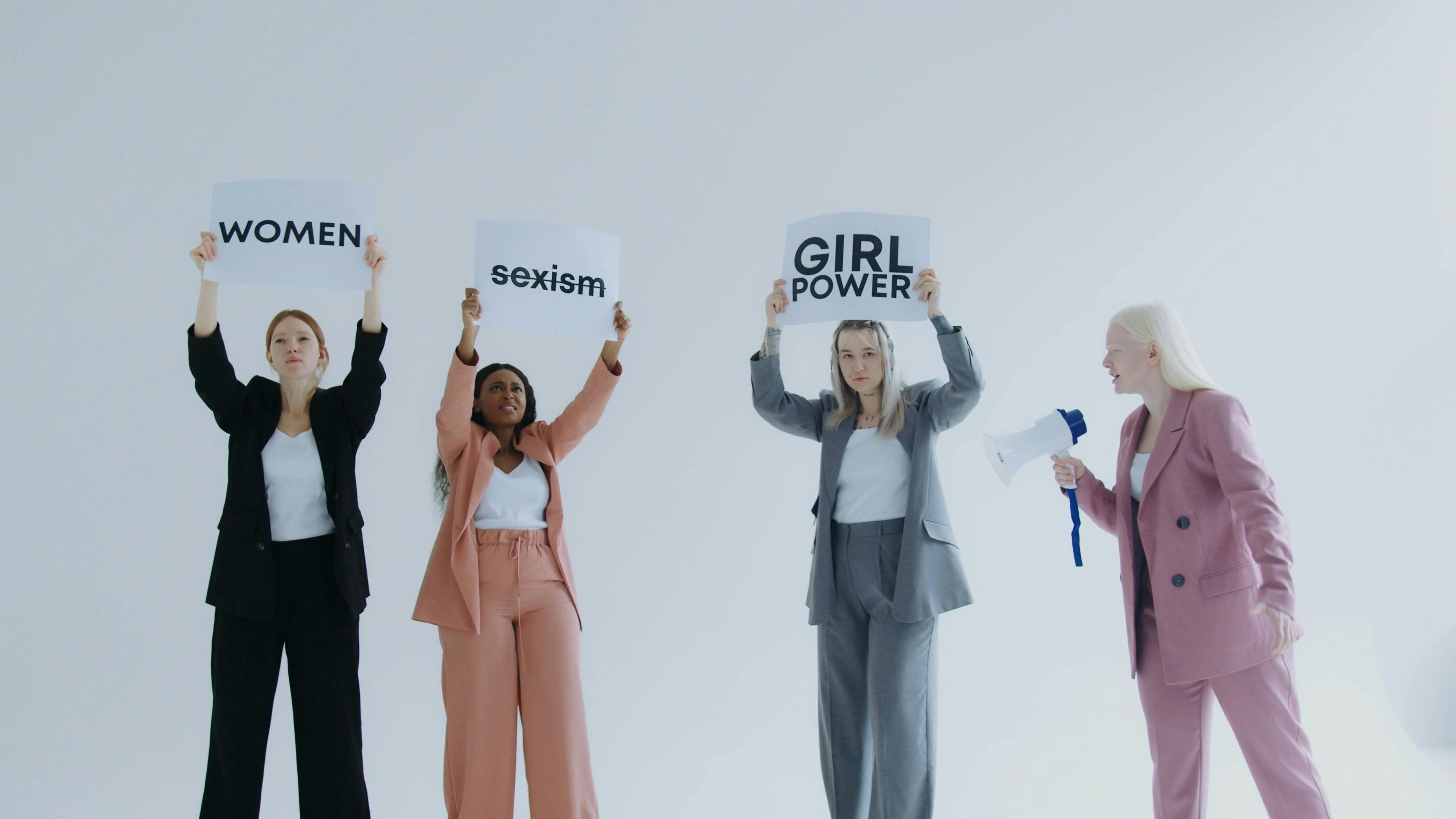 Women Protesting while Holding Posters Free Stock Video Footage ...