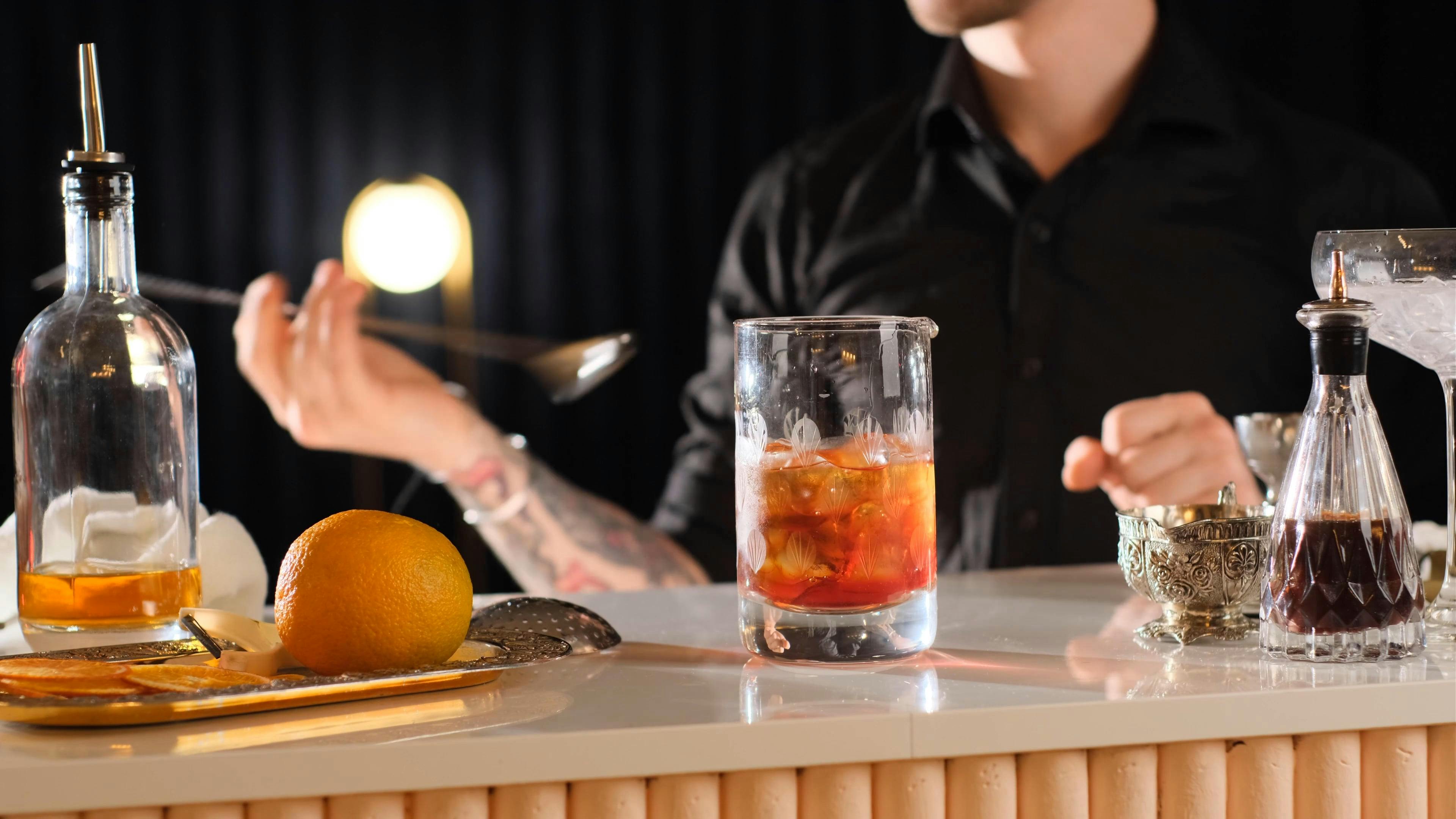 Bartender Mixing Drink at the Bar Free Stock Video Footage, Royalty ...