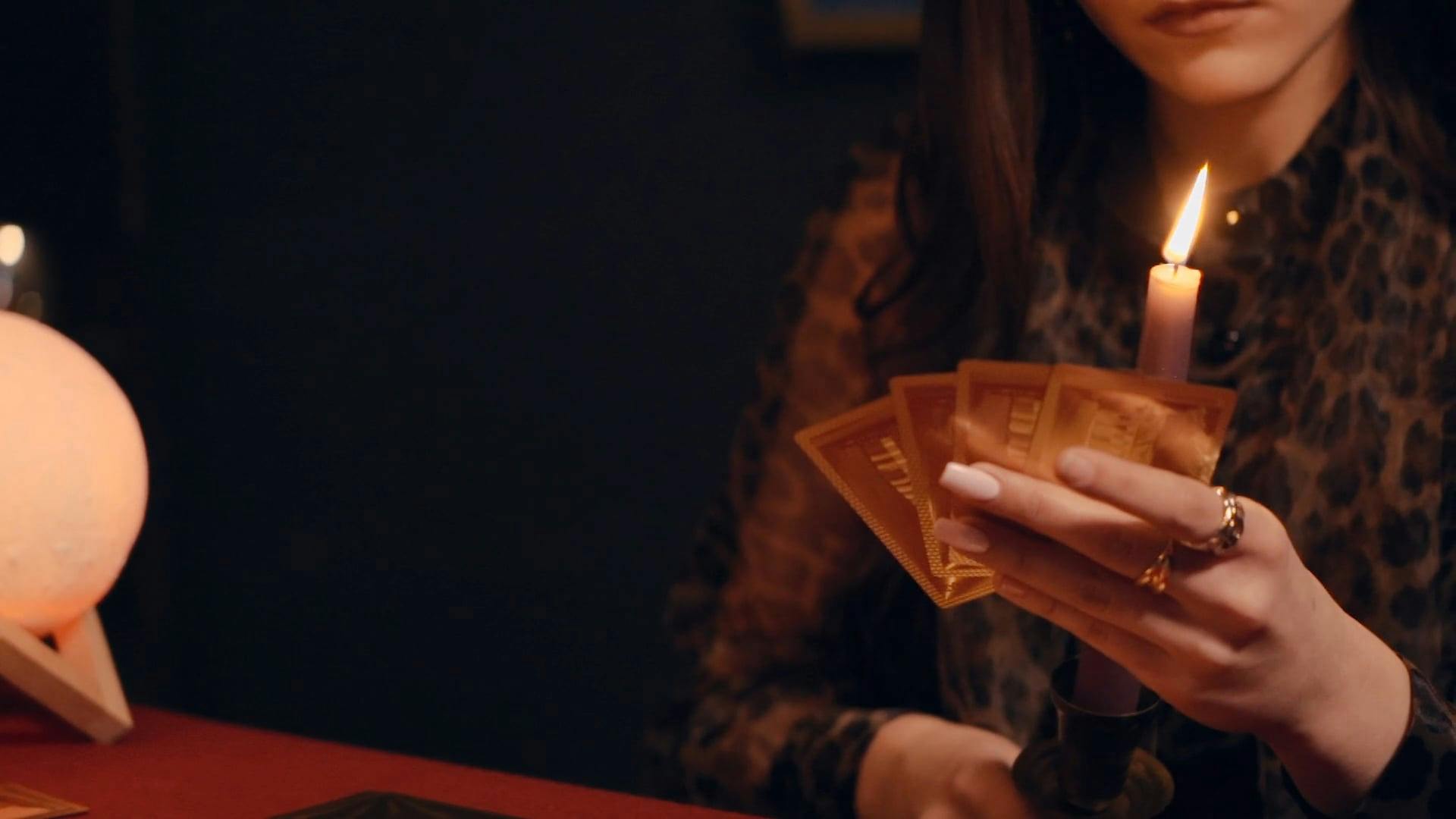 Person Looking at Fortune Telling Cards · Free Stock Video
