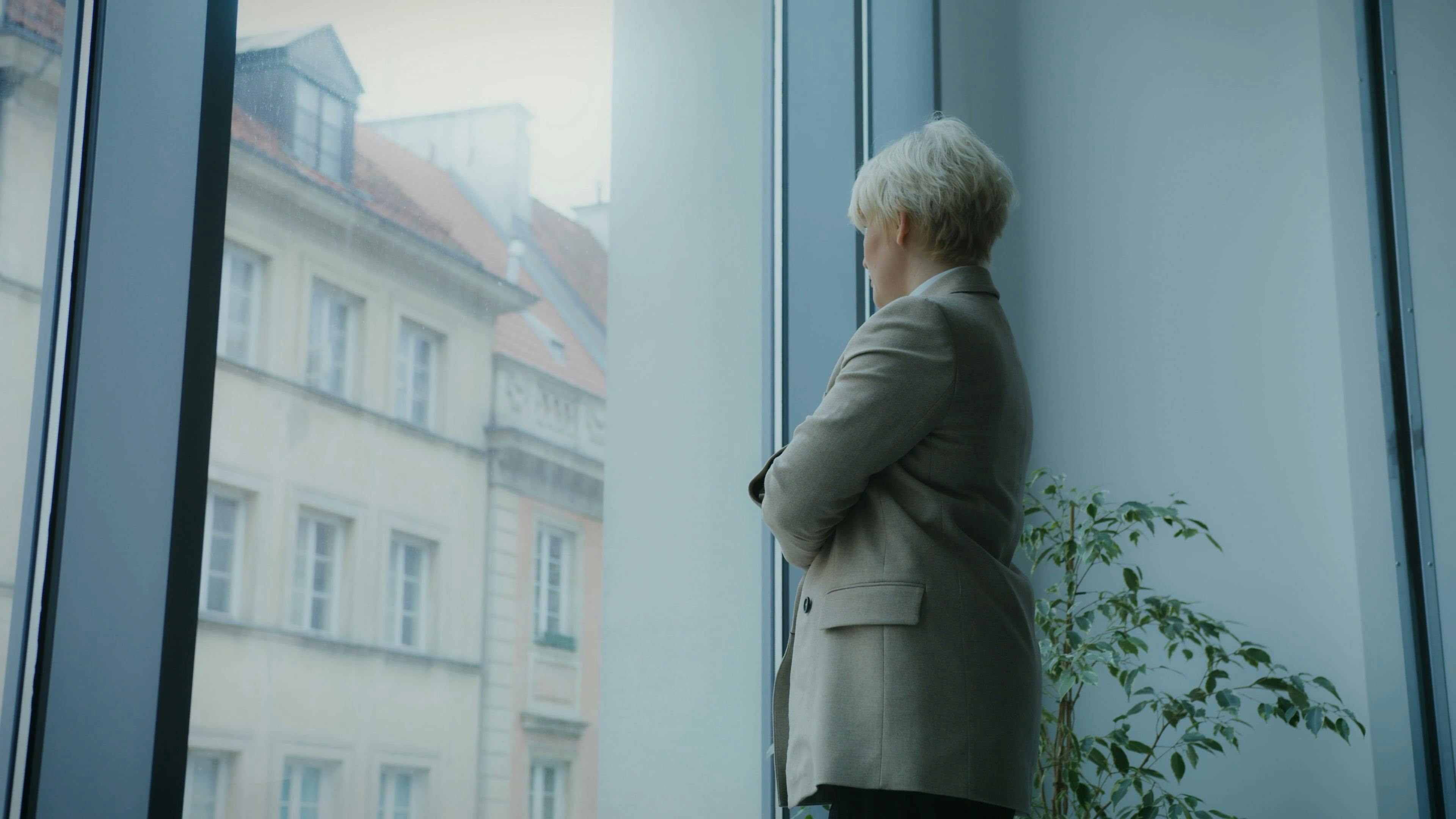 A Woman Looking Outside the Window Free Stock Video Footage, Royalty ...