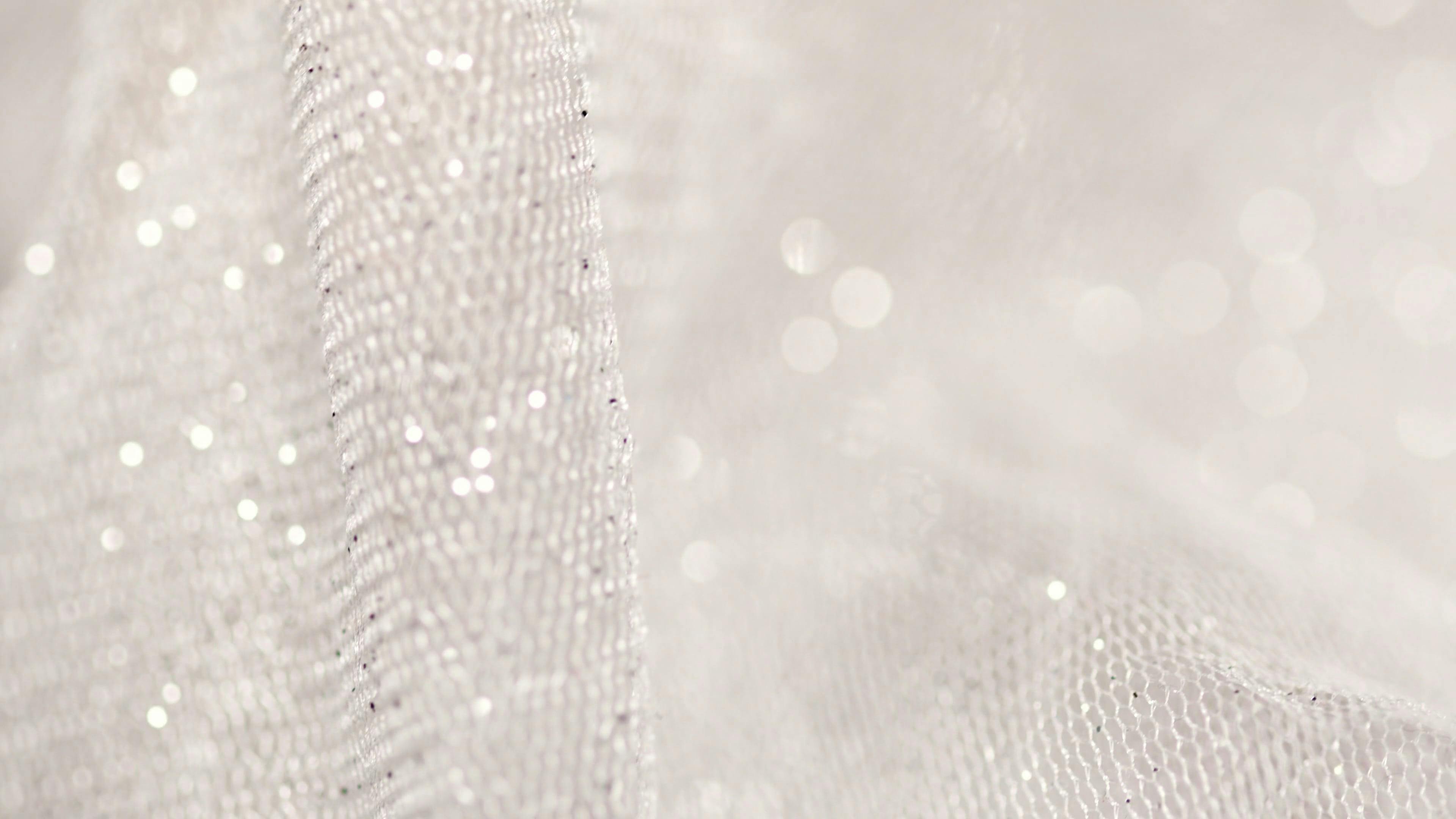 Close-Up Shot of a Silver Textile · Free Stock Video
