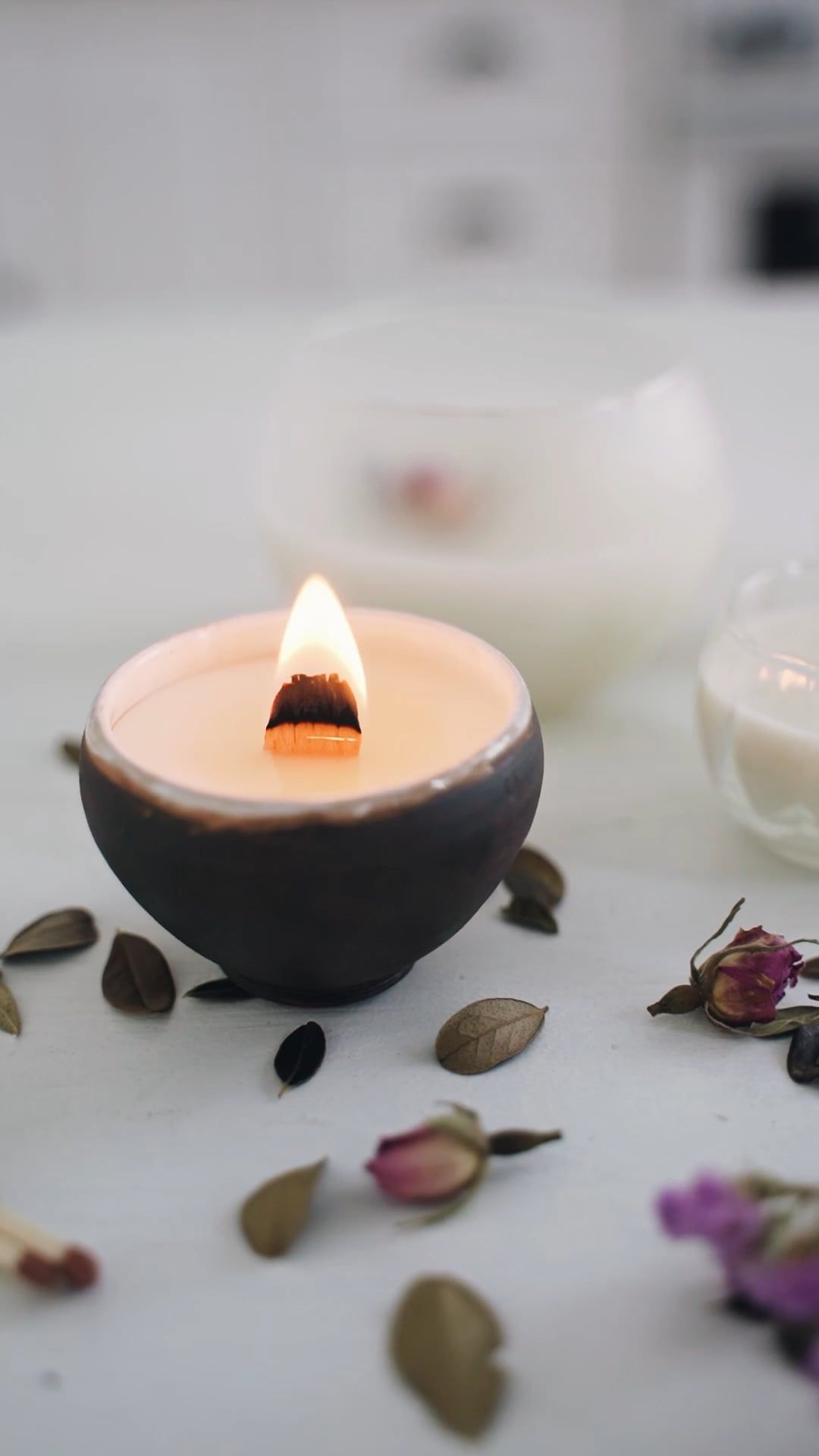 Close Up Shot of a Burning Candle · Free Stock Video