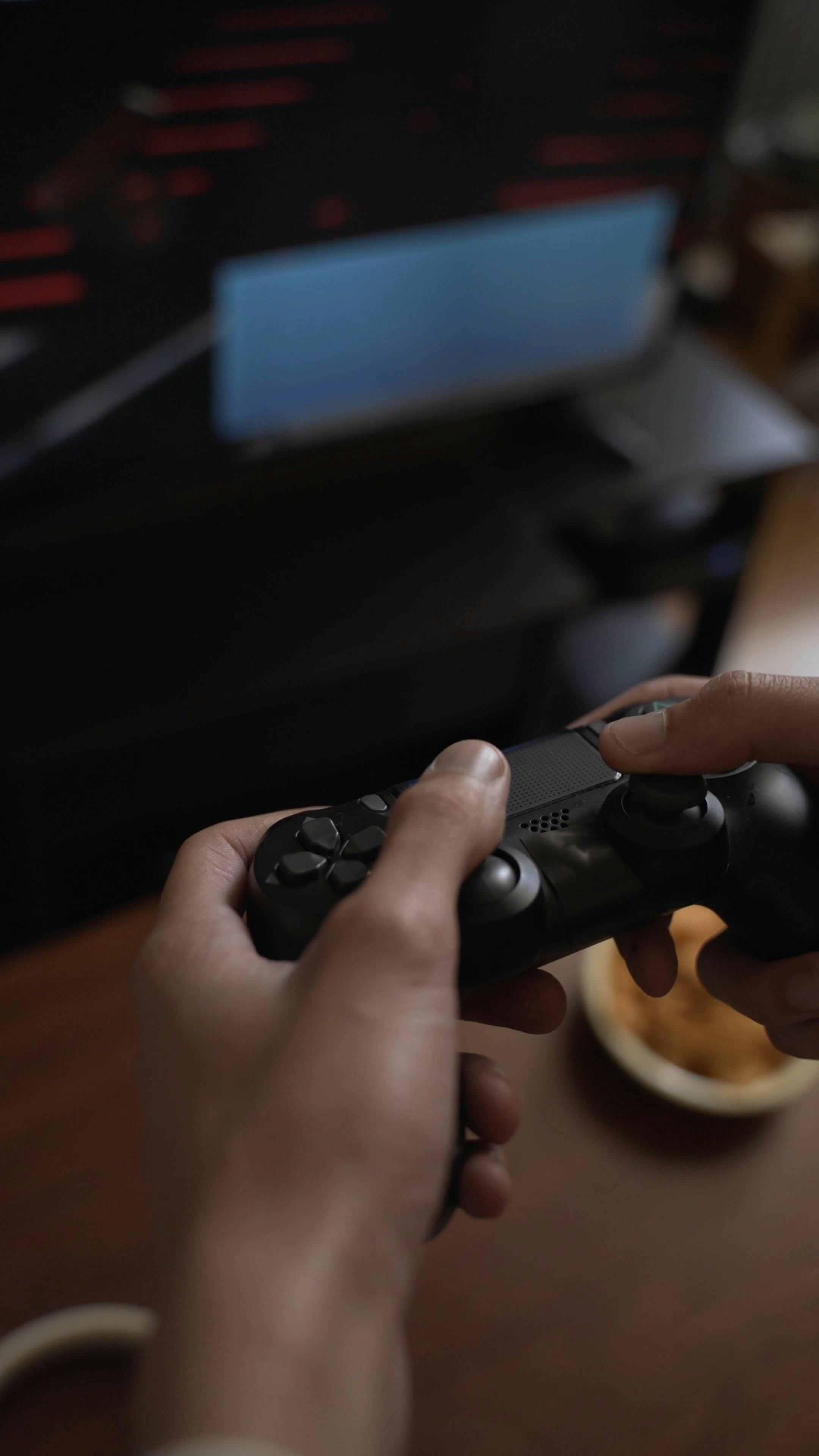 Close-Up View of Person Using Game Controller Free Stock Video Footage ...