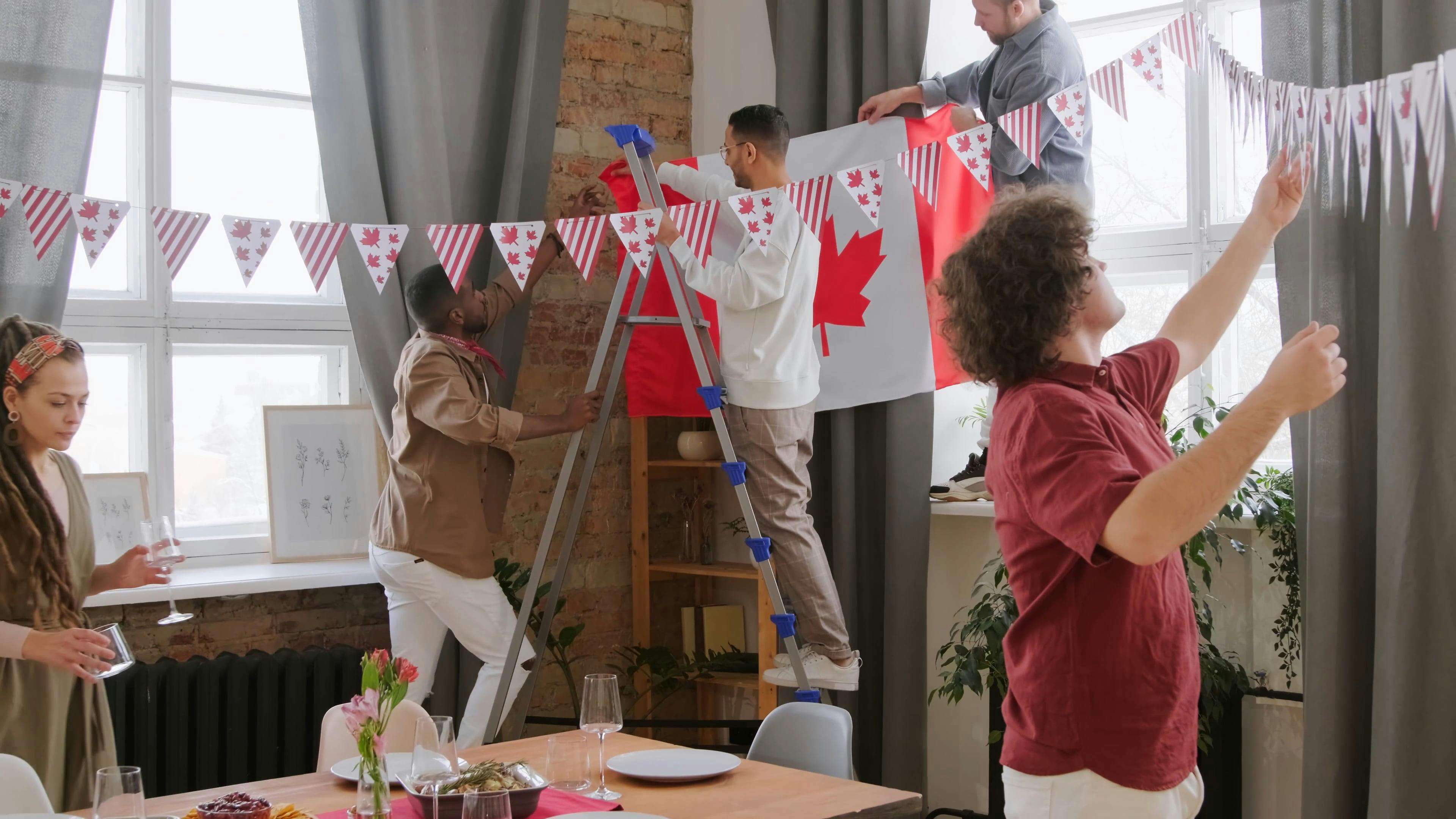 People Setting Up Decorations at Home Free Stock Video Footage, Royalty ...