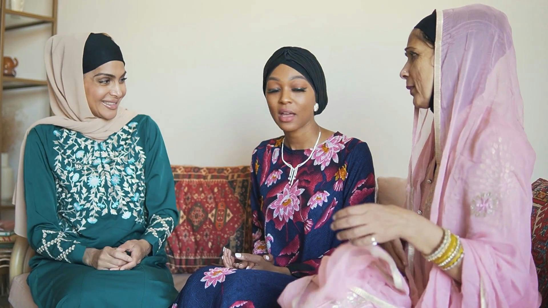 A Group of Moslem Women Talking While Sitting Free Stock Video Footage ...