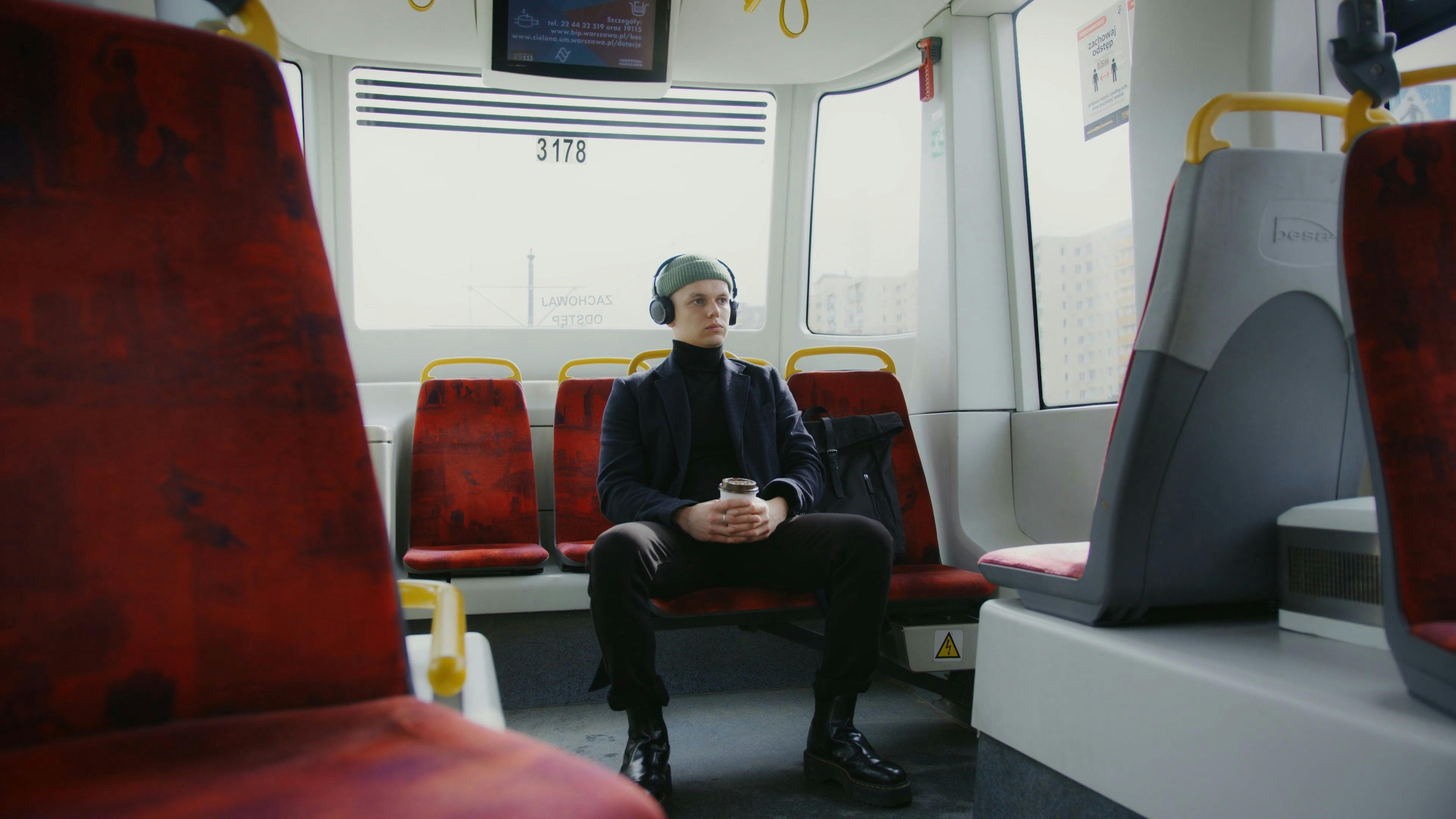 A Young Man Inside a Train Free Stock Video Footage, Royalty-Free 4K ...