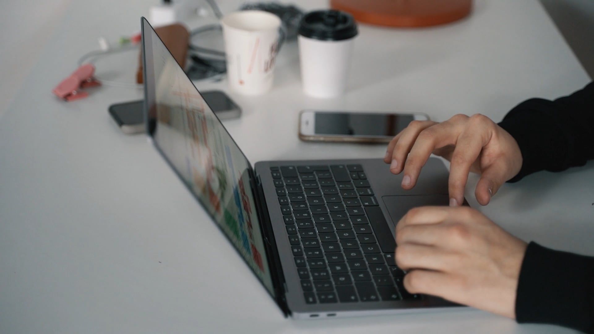 A Person Using a Laptop · Free Stock Video